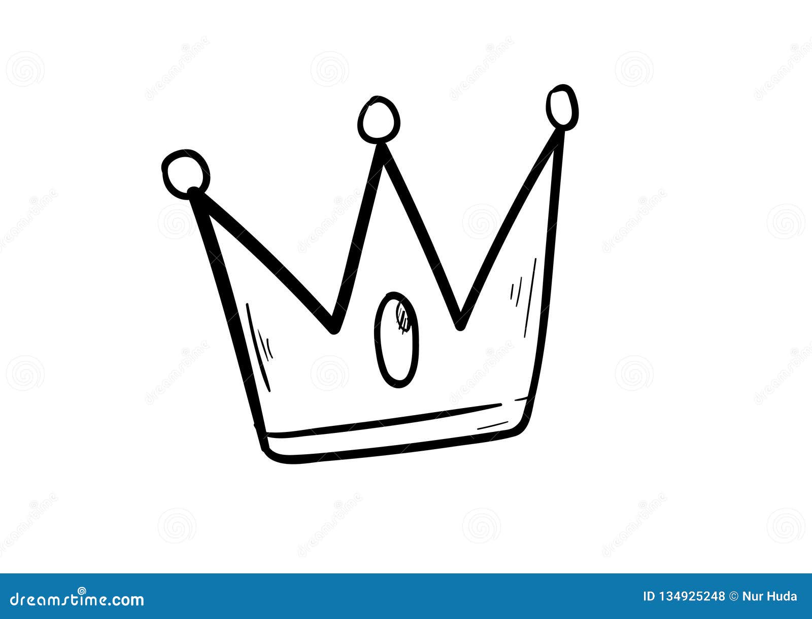 Crown Doodle a Hand Drawn Vector Doodle Illustration of a Shiny Crown ...