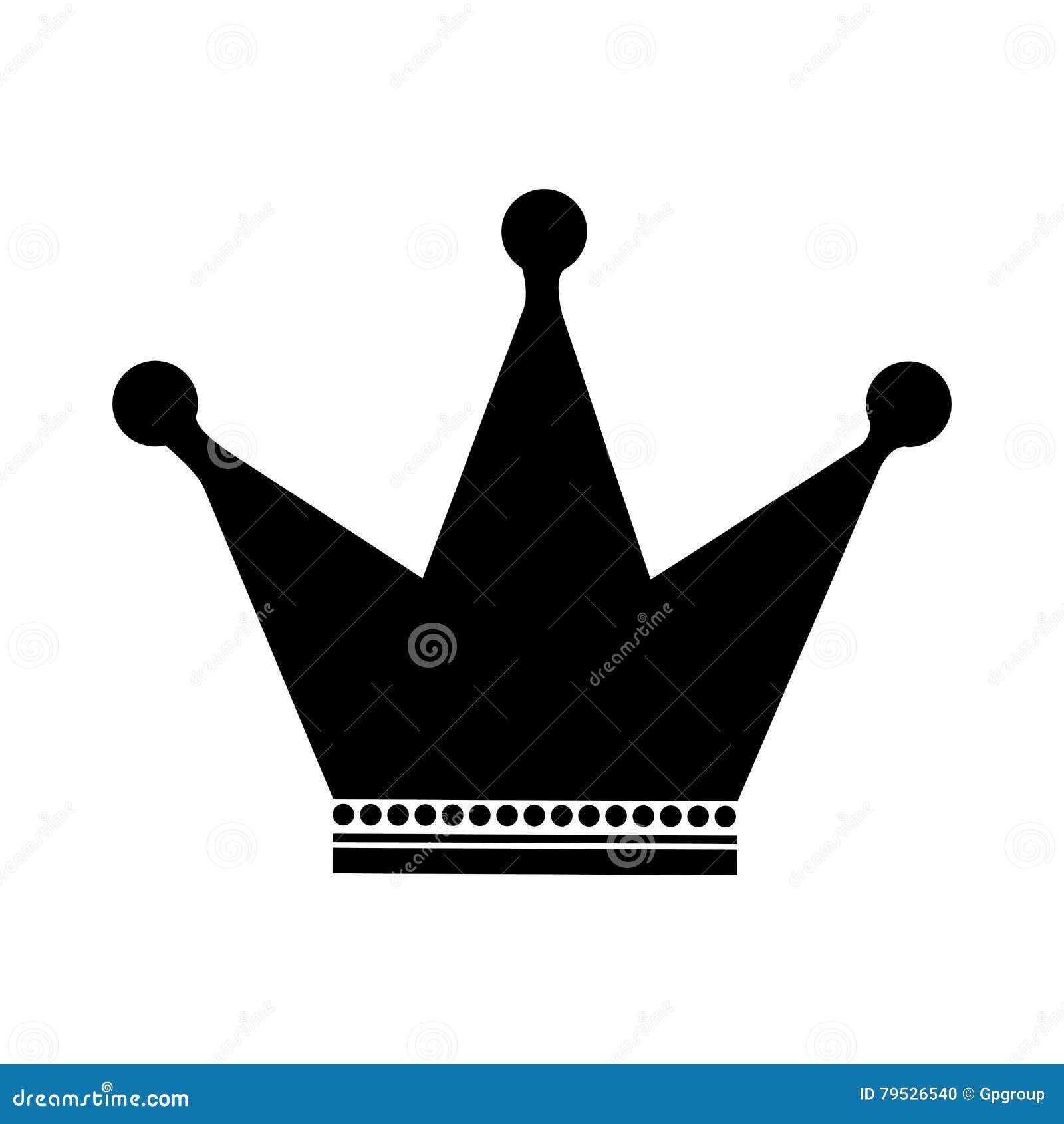 Crown emblem icon image stock vector. Illustration of element - 79526540