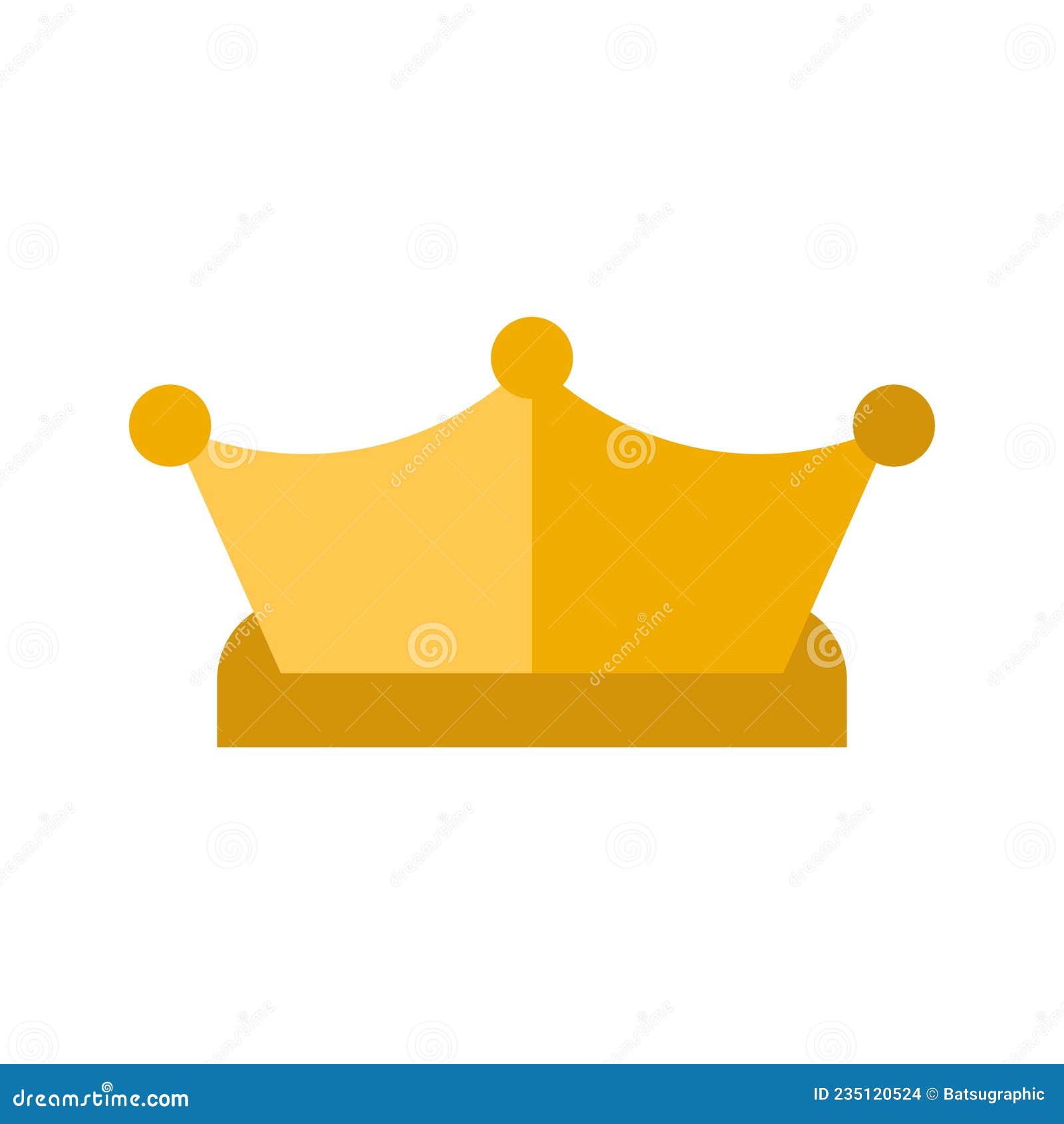 Crown Flat Clipart Vector Illustration Stock Vector - Illustration of ...