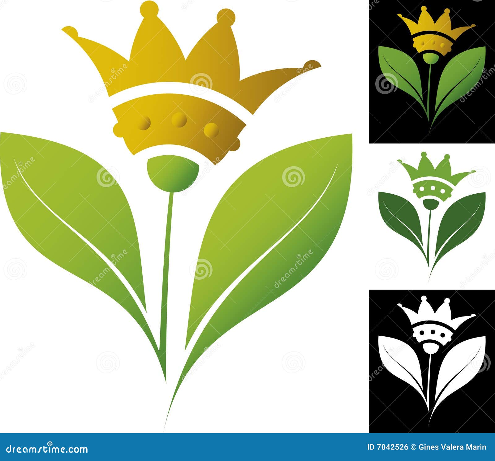 Crown flower stock vector. Illustration of symbol, concept - 7042526