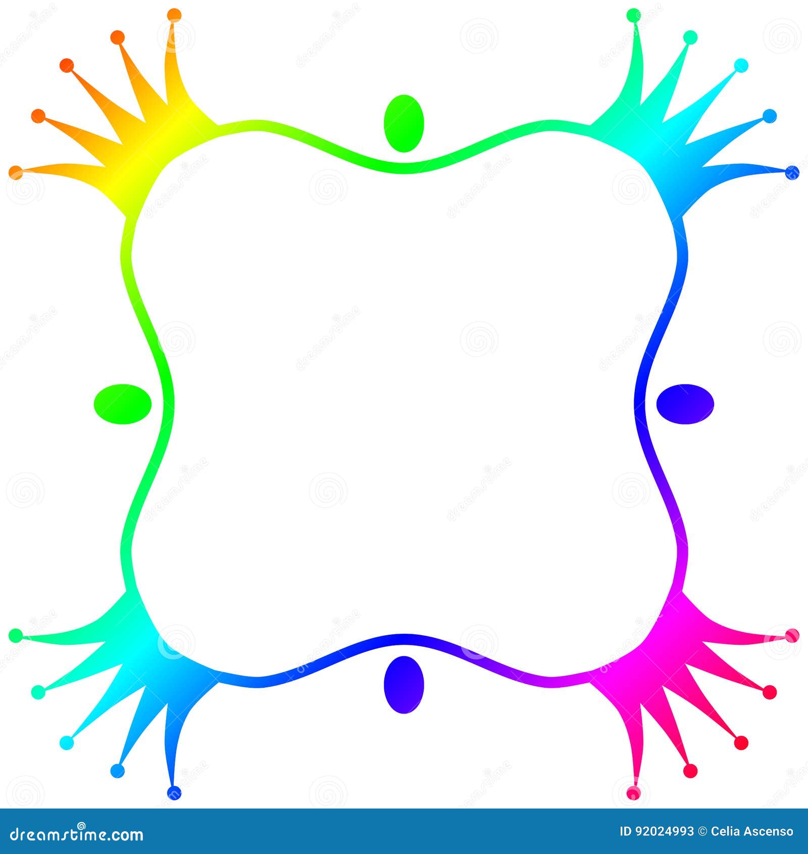 Crown Frame Border Invitation Card Stock Illustration - Illustration of ...