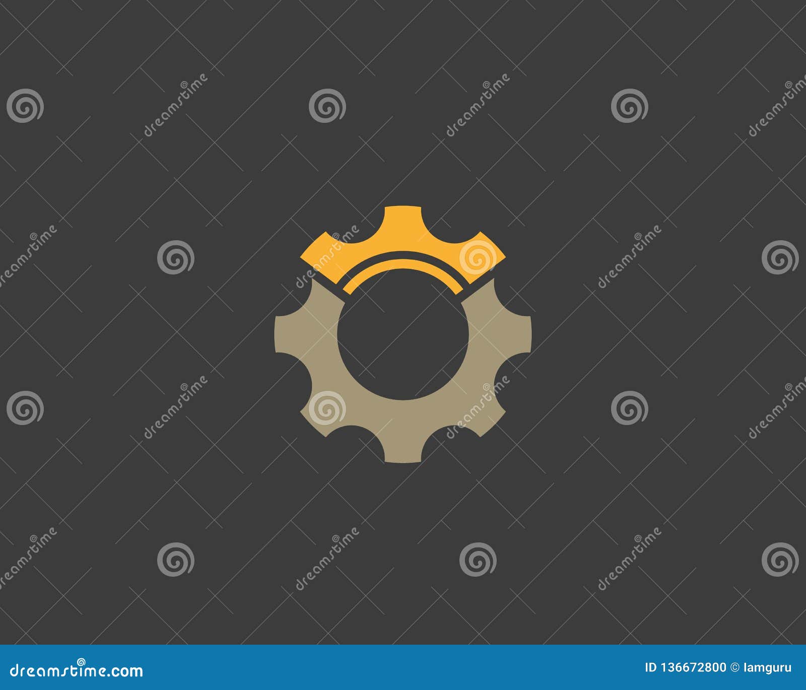 Crown Gear Vector Logotype. Idea Auto Cogweel Royal Symbol Logo ...