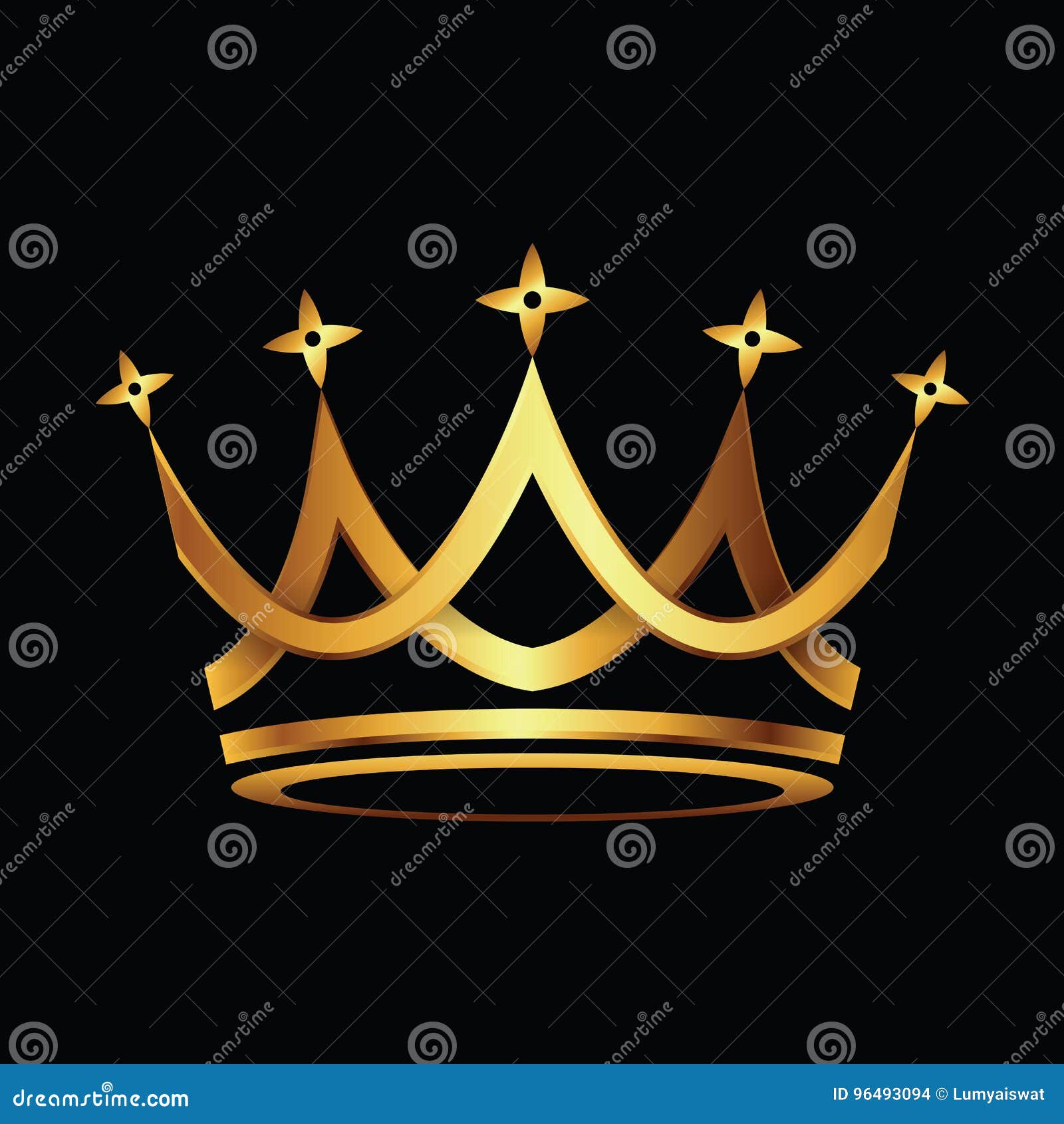 Gold Crown Logo Vector