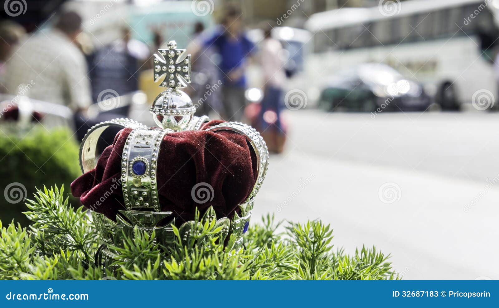 Royal Crown On A Red Velvet Background Stock Photography ...