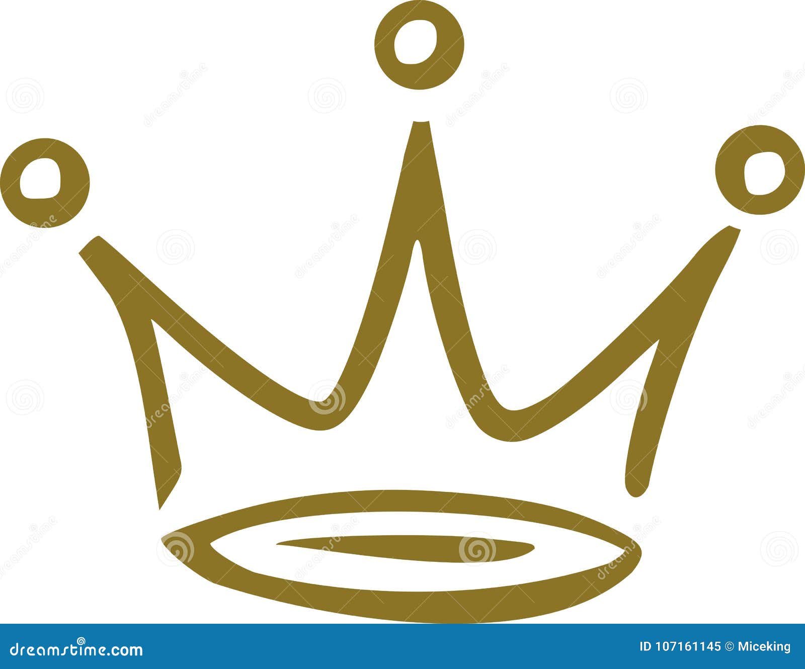 Crown Vector Golden Royal Jewelry Symbol Of King Queen And Princess ...