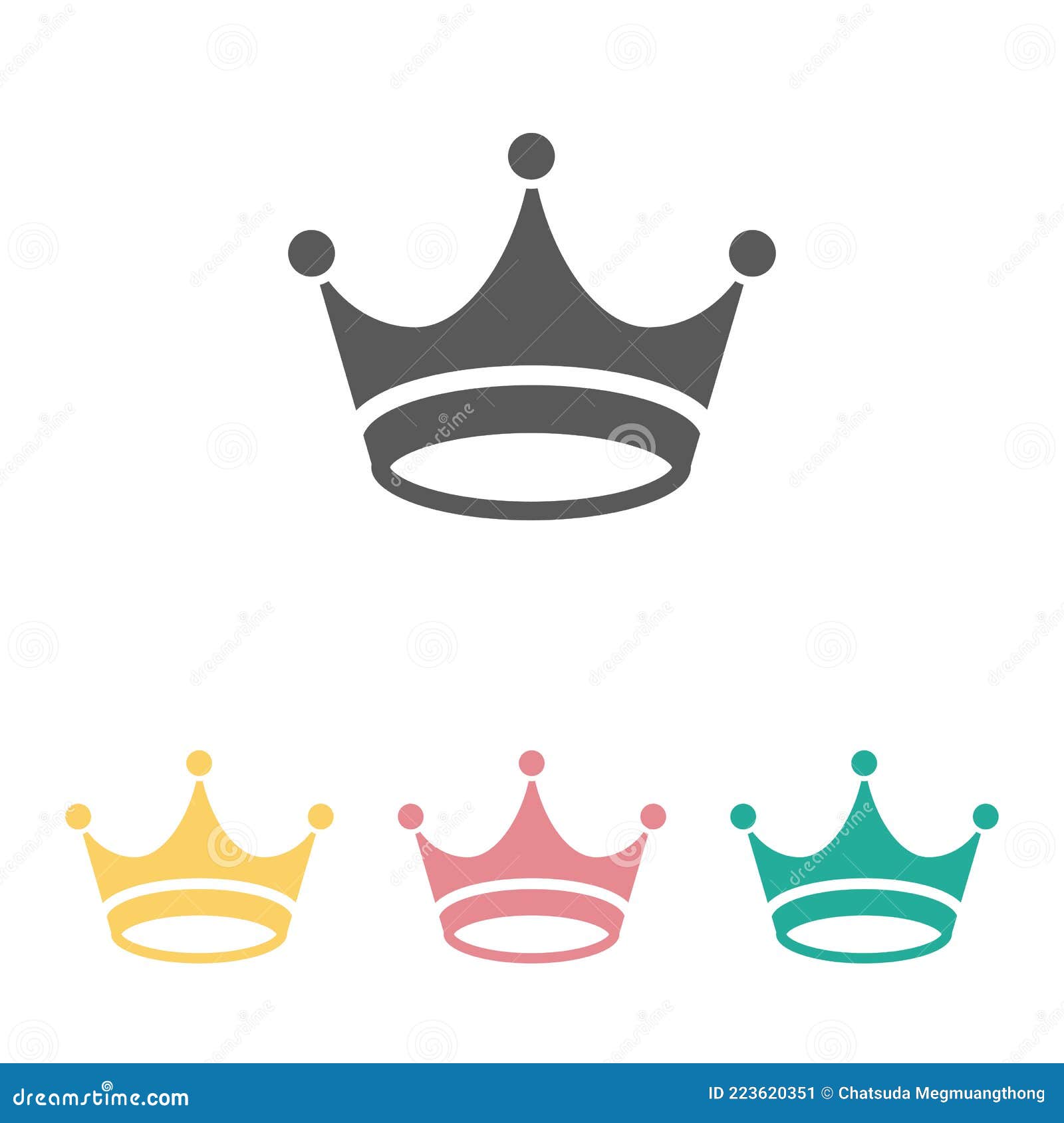 Crown Icon, Diadem, Corona, King, Queen Stock Vector - Illustration of ...