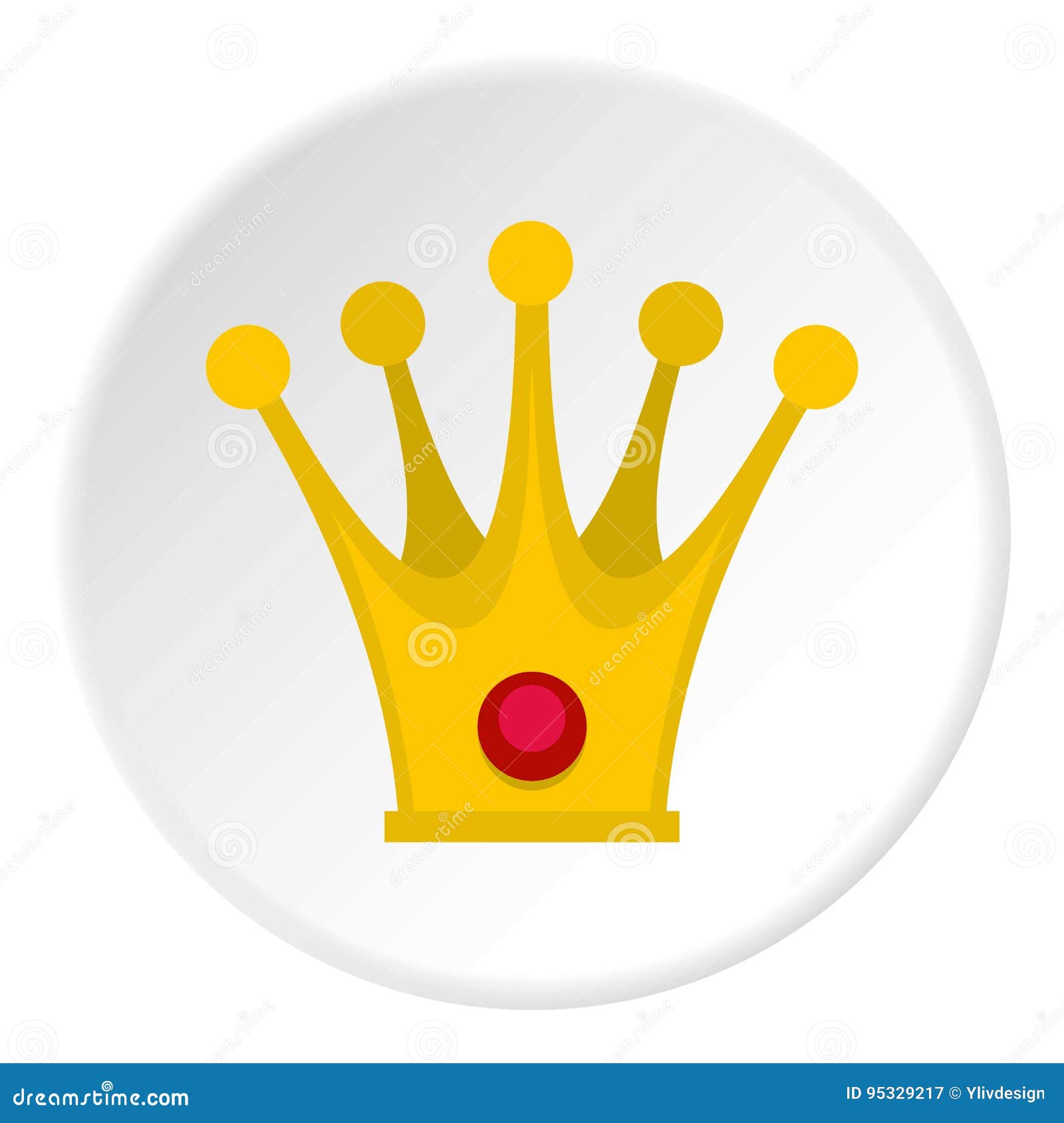 Crown icon circle stock vector. Illustration of stone - 95329217