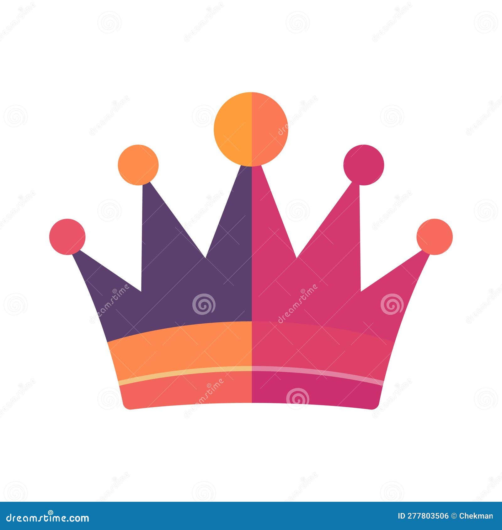 Crown Icon. Color King Crown Symbol Stock Vector - Illustration of ...
