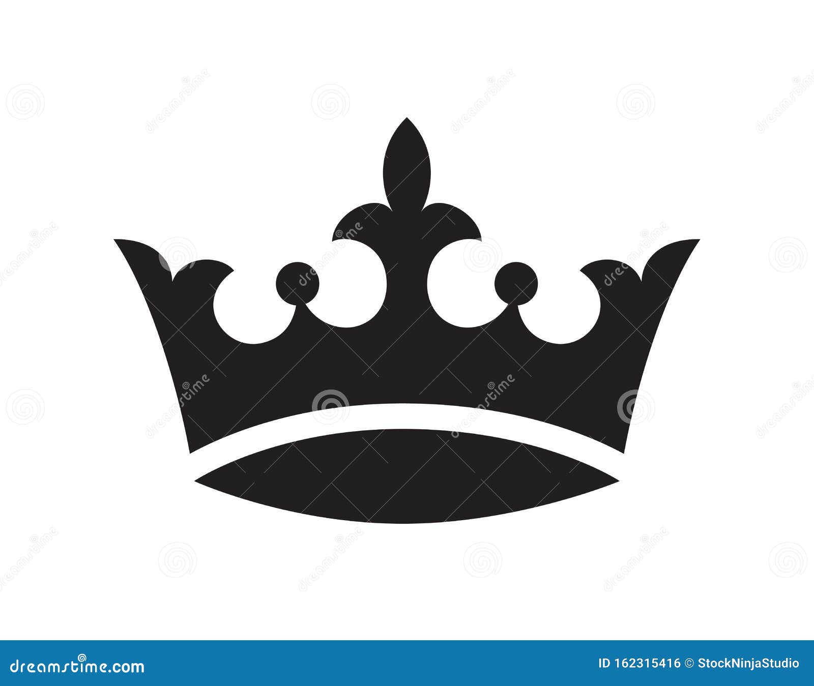 Crown Icon in Flat Style Vector Icon for Apps, UI, Websites. Black Icon ...