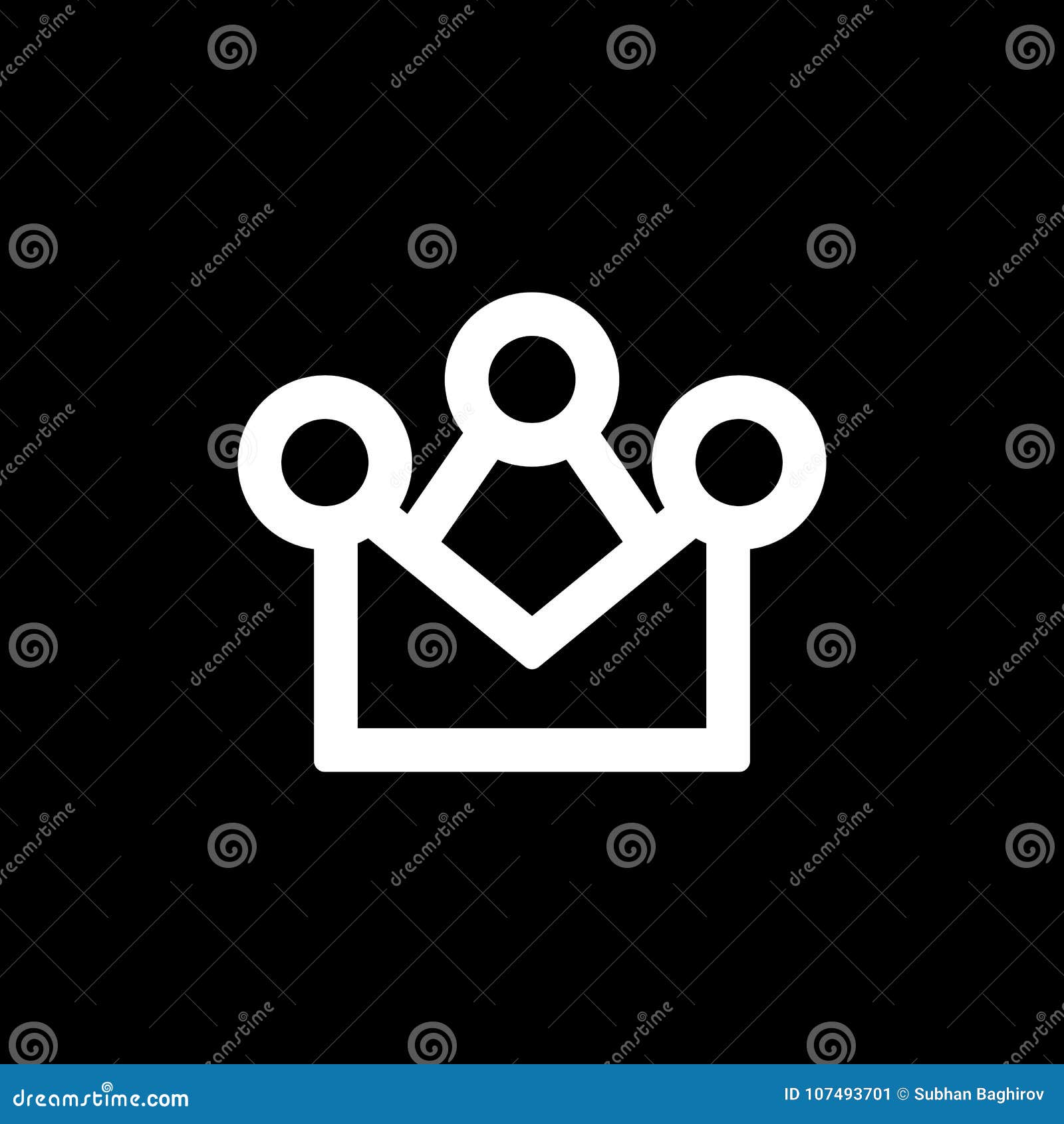 Crown Icon for Simple Flat Style Ui Design Stock Vector - Illustration ...