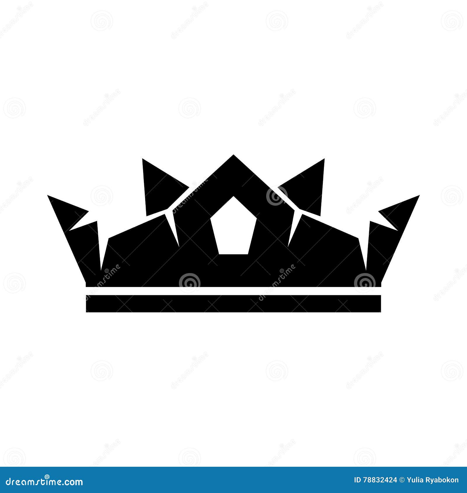 Crown icon simple stock vector. Illustration of tale - 78832424