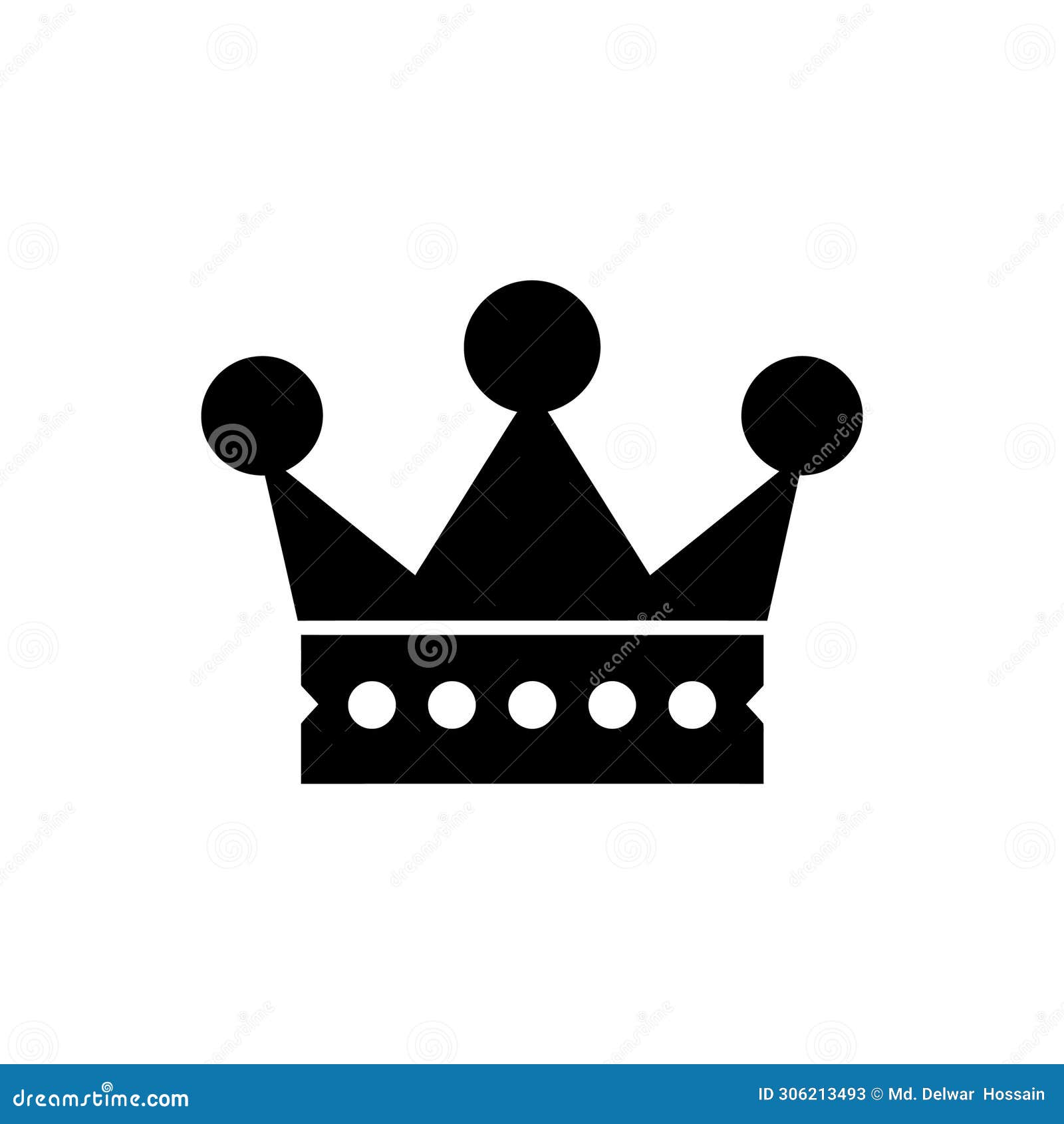 Crown icon stock vector. Illustration of emblem, headpiece - 306213493