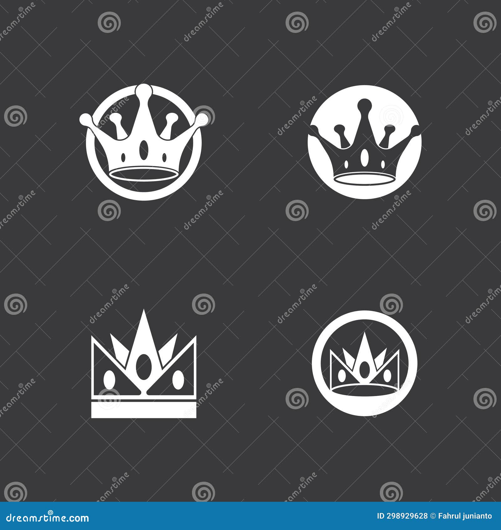 Crown Icon and Symbol Vector Template Stock Vector - Illustration of ...
