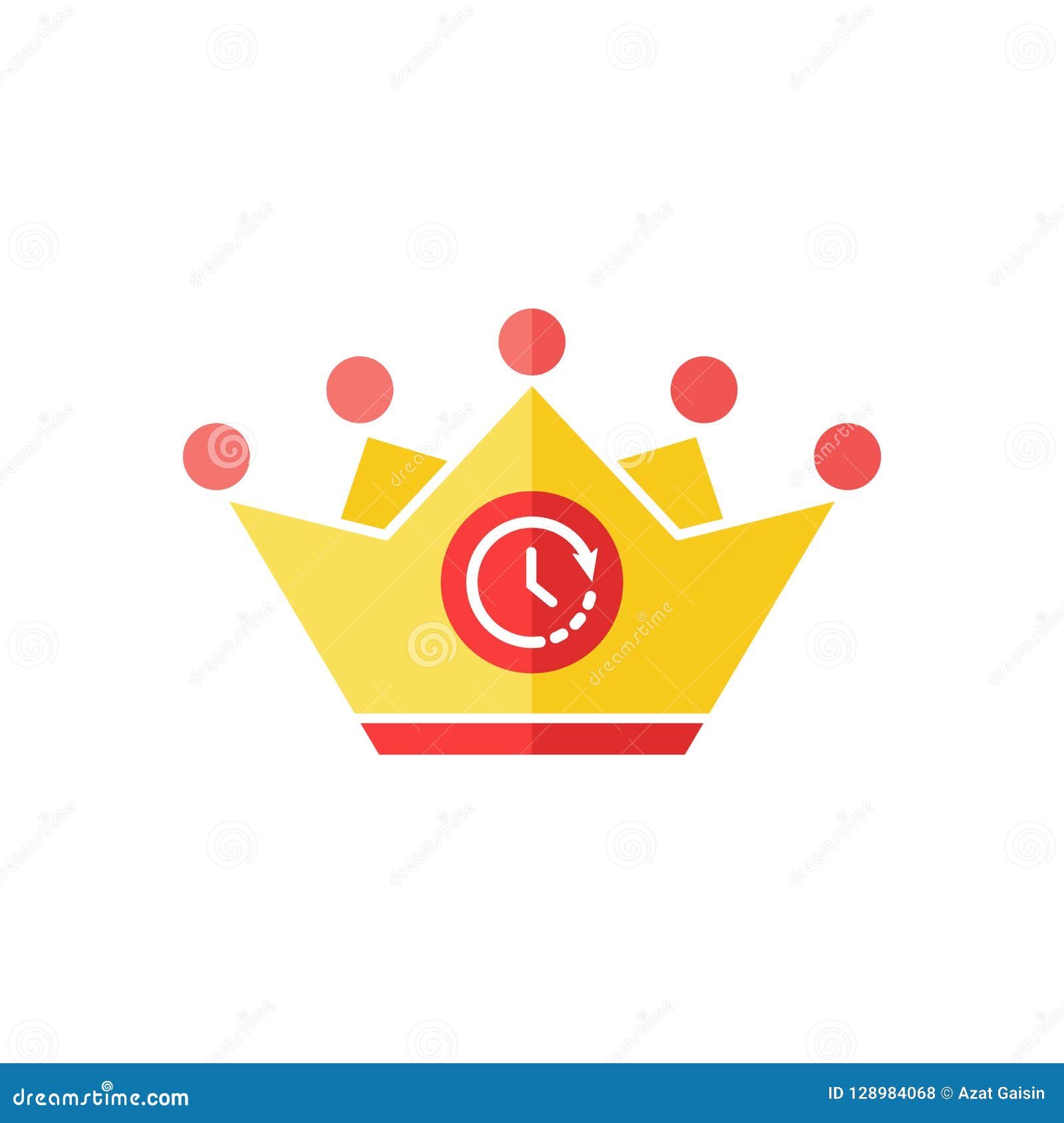 Crown Icon with Time Sign. Authority Icon and Countdown, Deadline ...