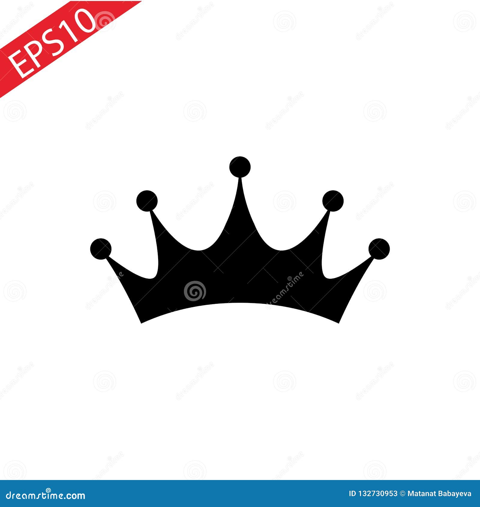 Crown Icon in Trendy Flat Style on Whate Background. Stock Vector ... Crown Icon in Trendy Flat Style on Whate Background. Stock Vector ...