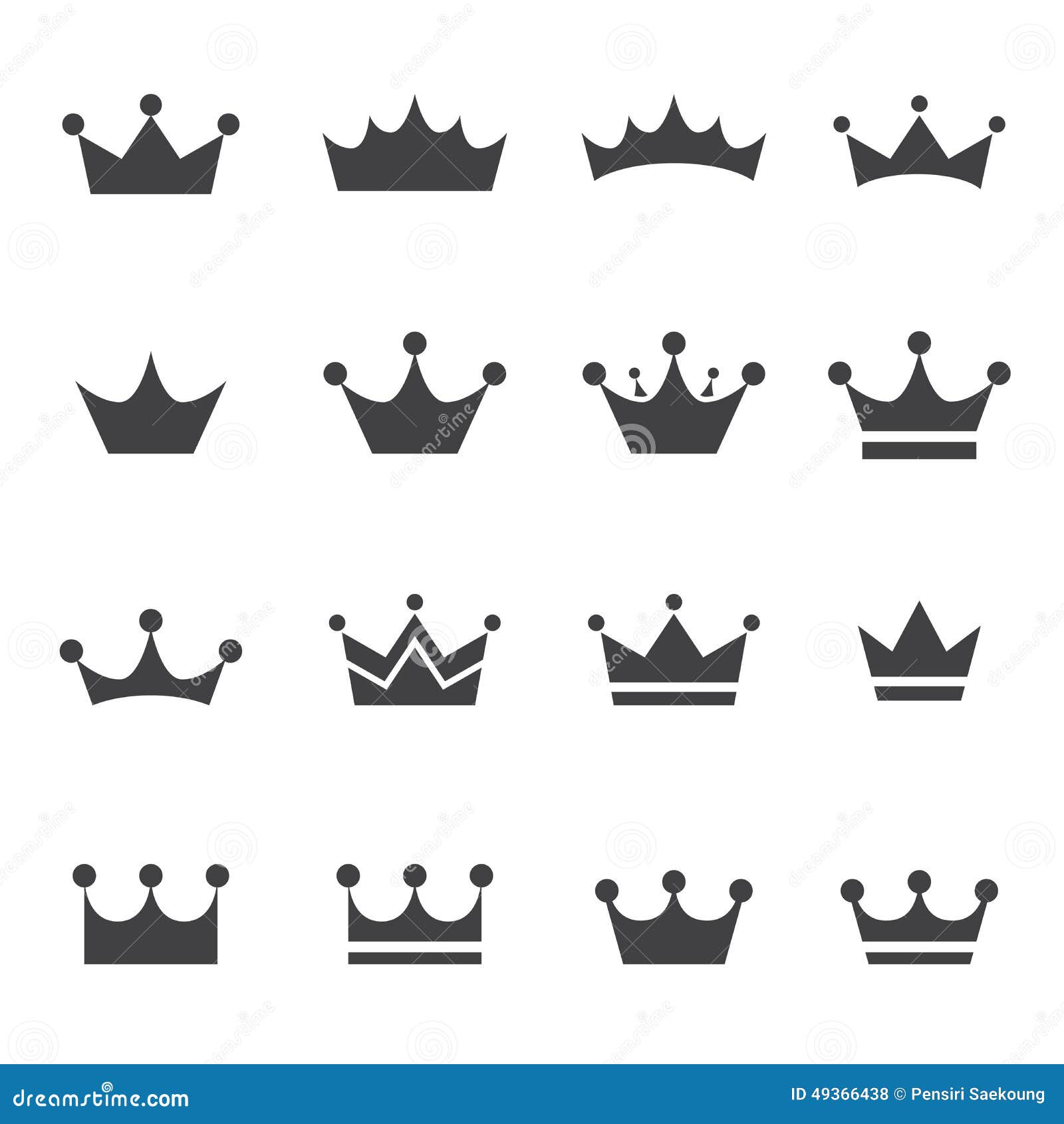 Crown Icon Stock Vector - Image: 49366438