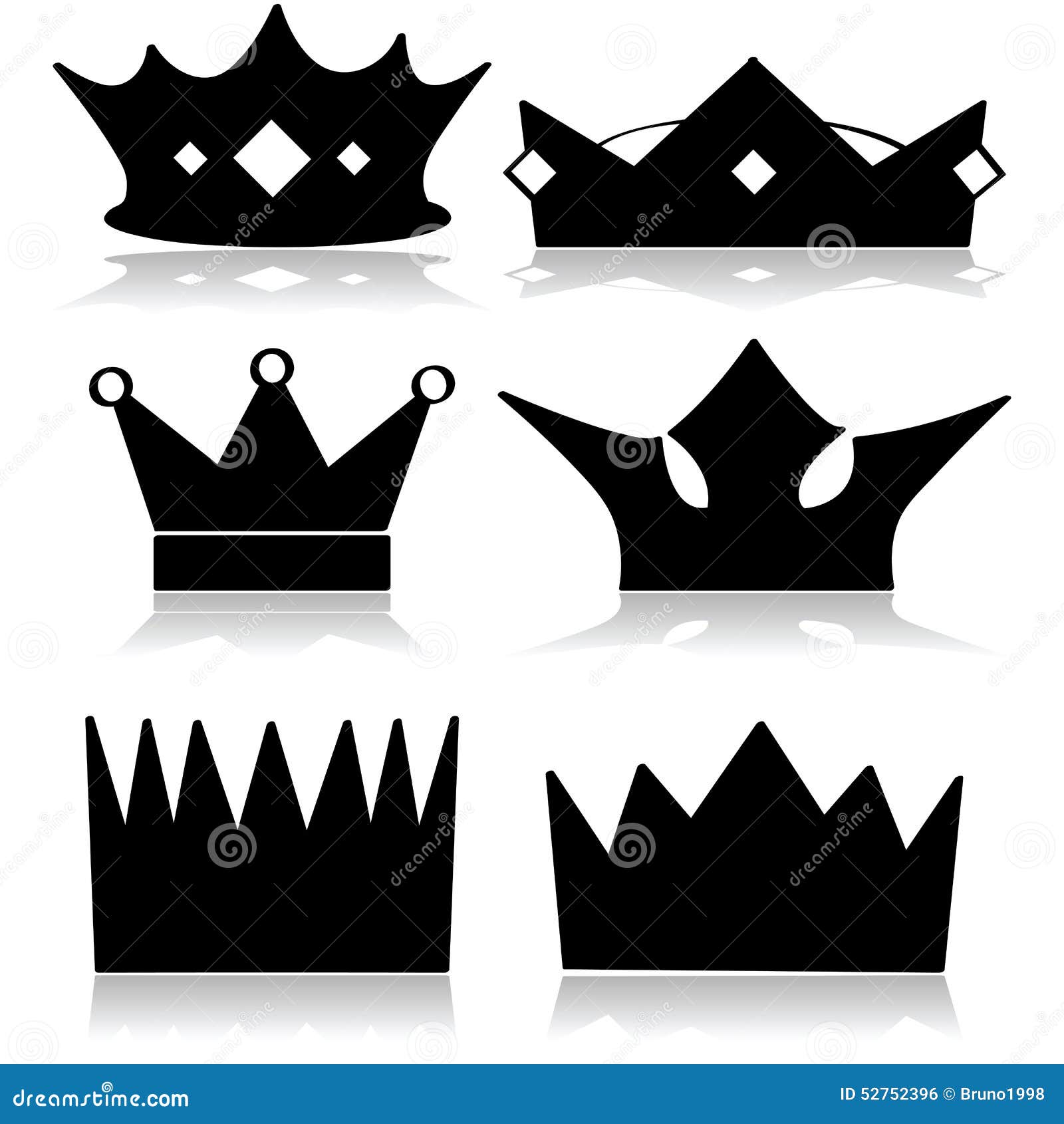 Crown icons stock illustration. Illustration of authority - 52752396