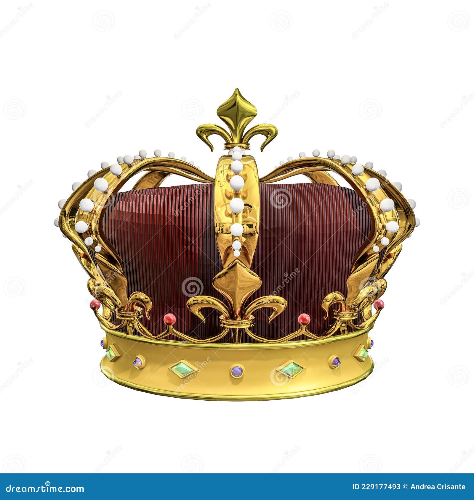 Crown Isolated on White Background Stock Illustration - Illustration of ...
