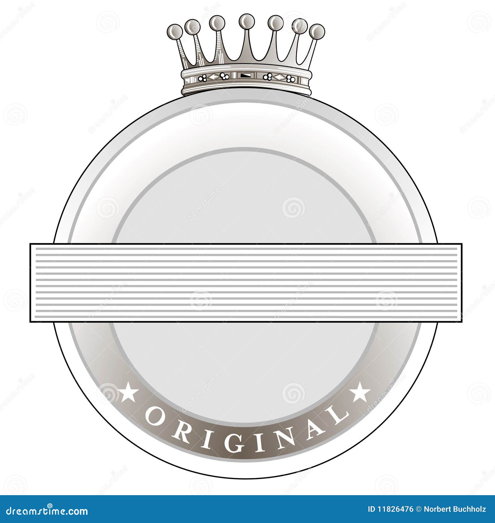 Crown label stock vector. Illustration of button, sticker - 11826476