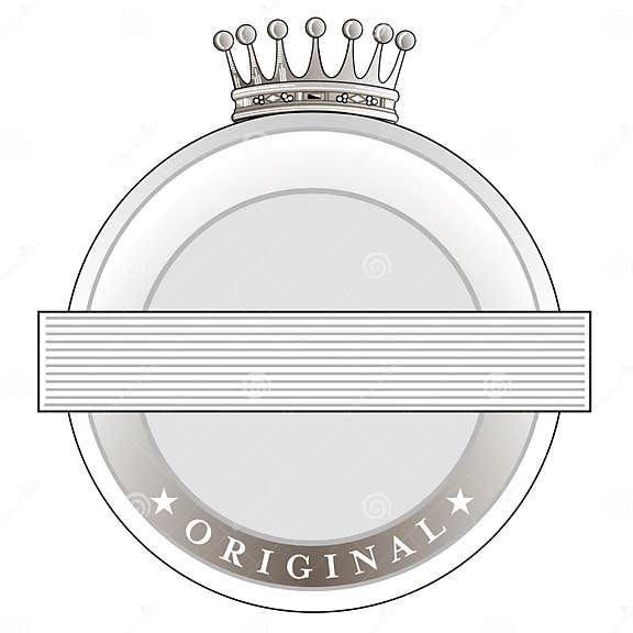 Crown label stock vector. Illustration of button, sticker - 11826476