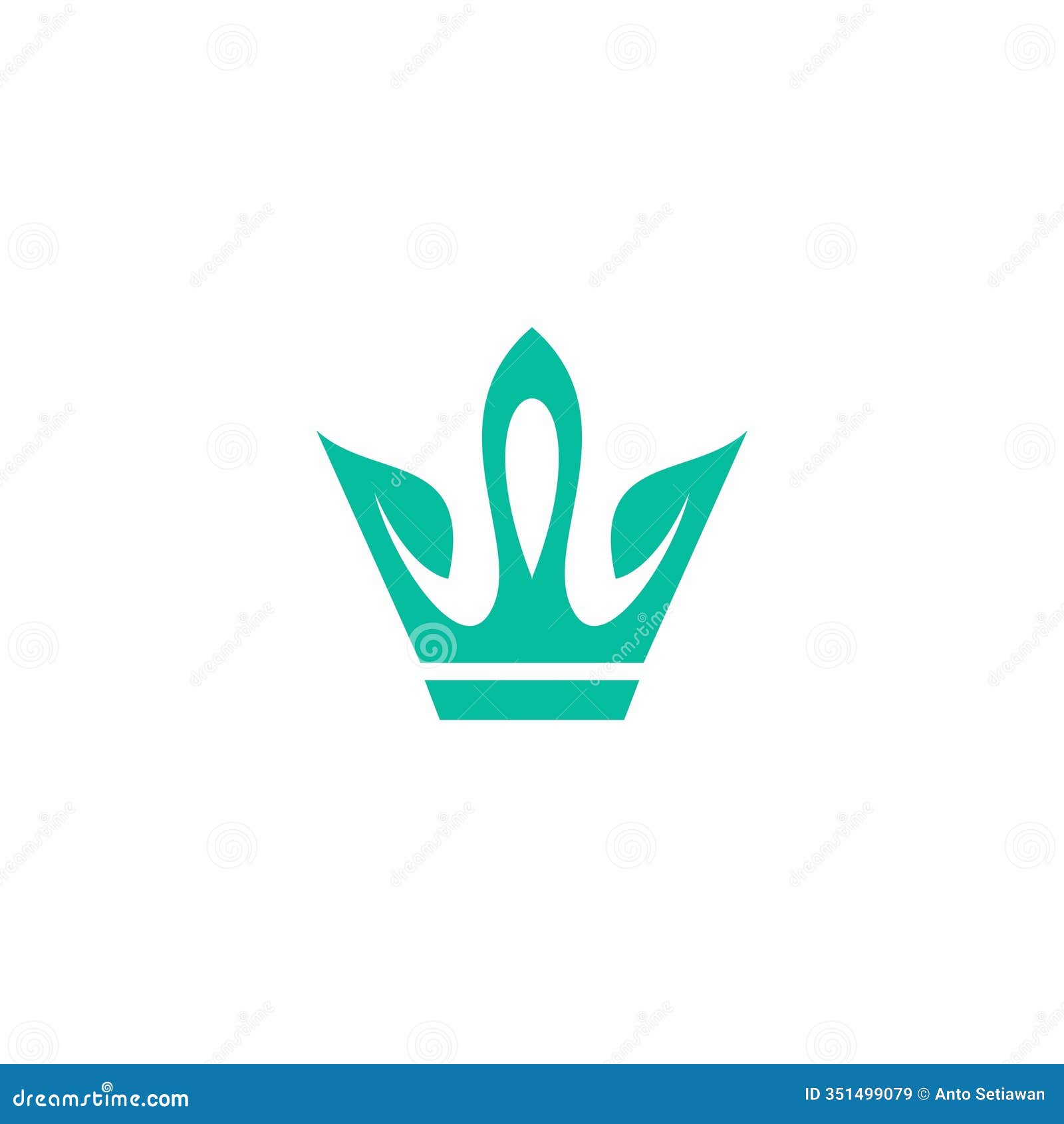 Crown Leaf Logo Vector Illustration Stock Illustration - Illustration ...