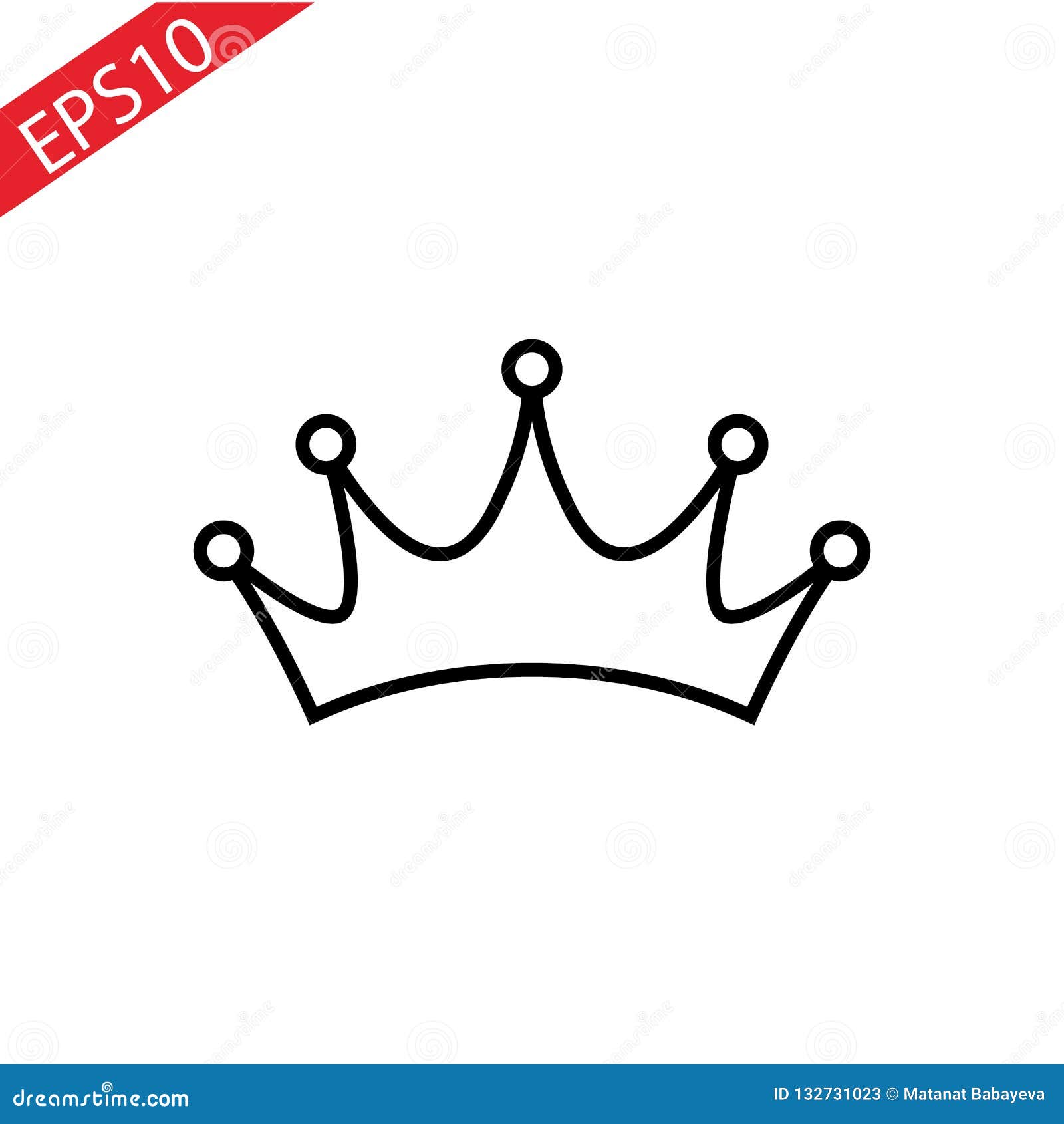 Crown Line Icon, Outline Vector Sign, Linear Style Pictogram Isolated ... Crown Line Icon, Outline Vector Sign, Linear Style Pictogram Isolated ...