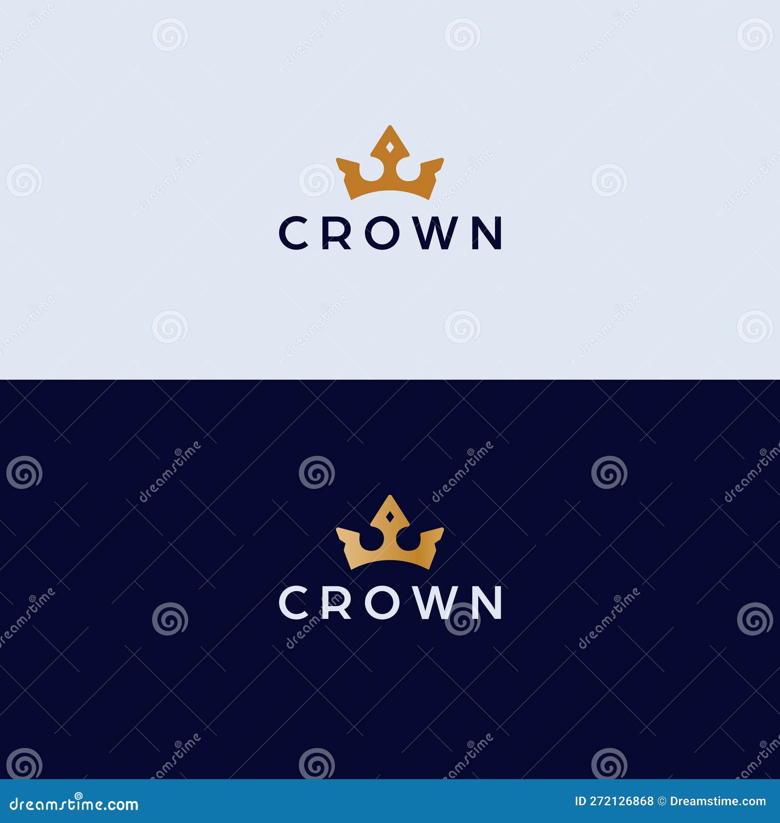 Crown Logo Design. Modern Simple Logotype with Crown Symbol Stock ...