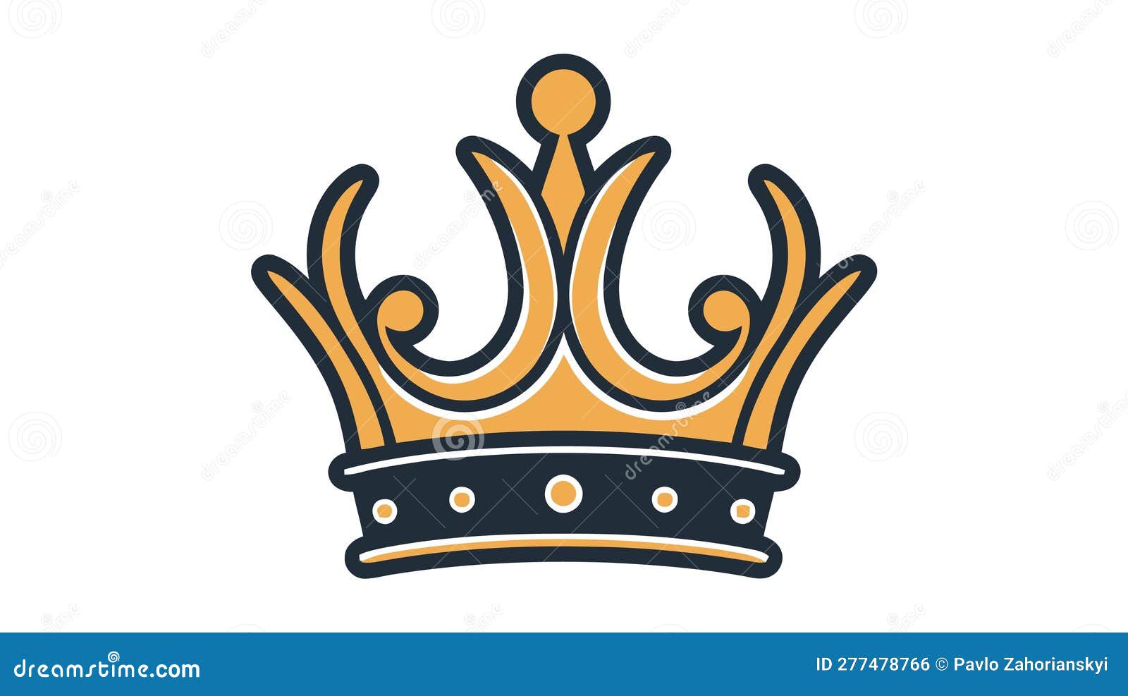 Crown Logo, Icon. Vector Illustration Isolated on White Background ...