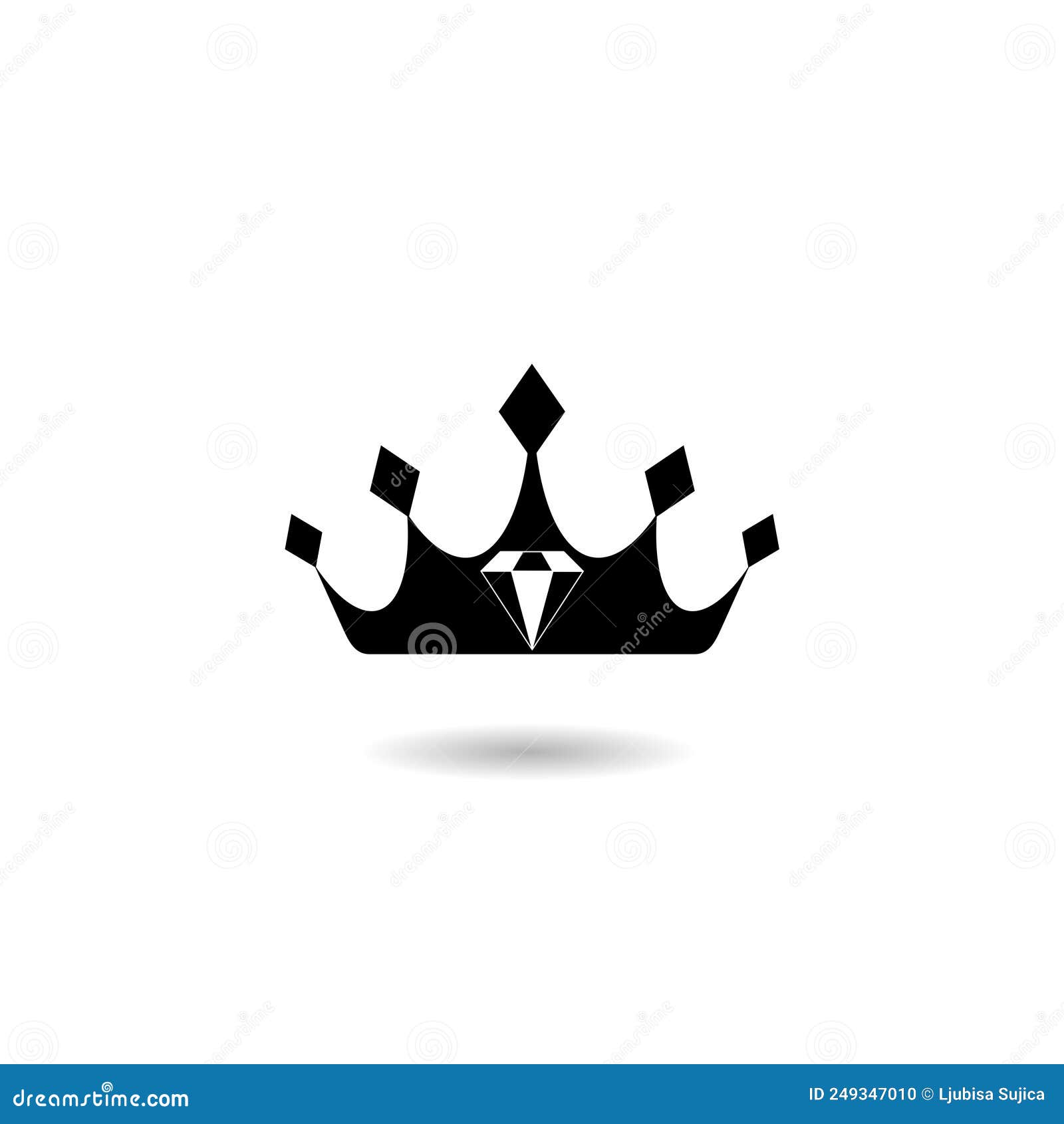 Crown Logo King Logo with Shadow Stock Vector - Illustration of ...