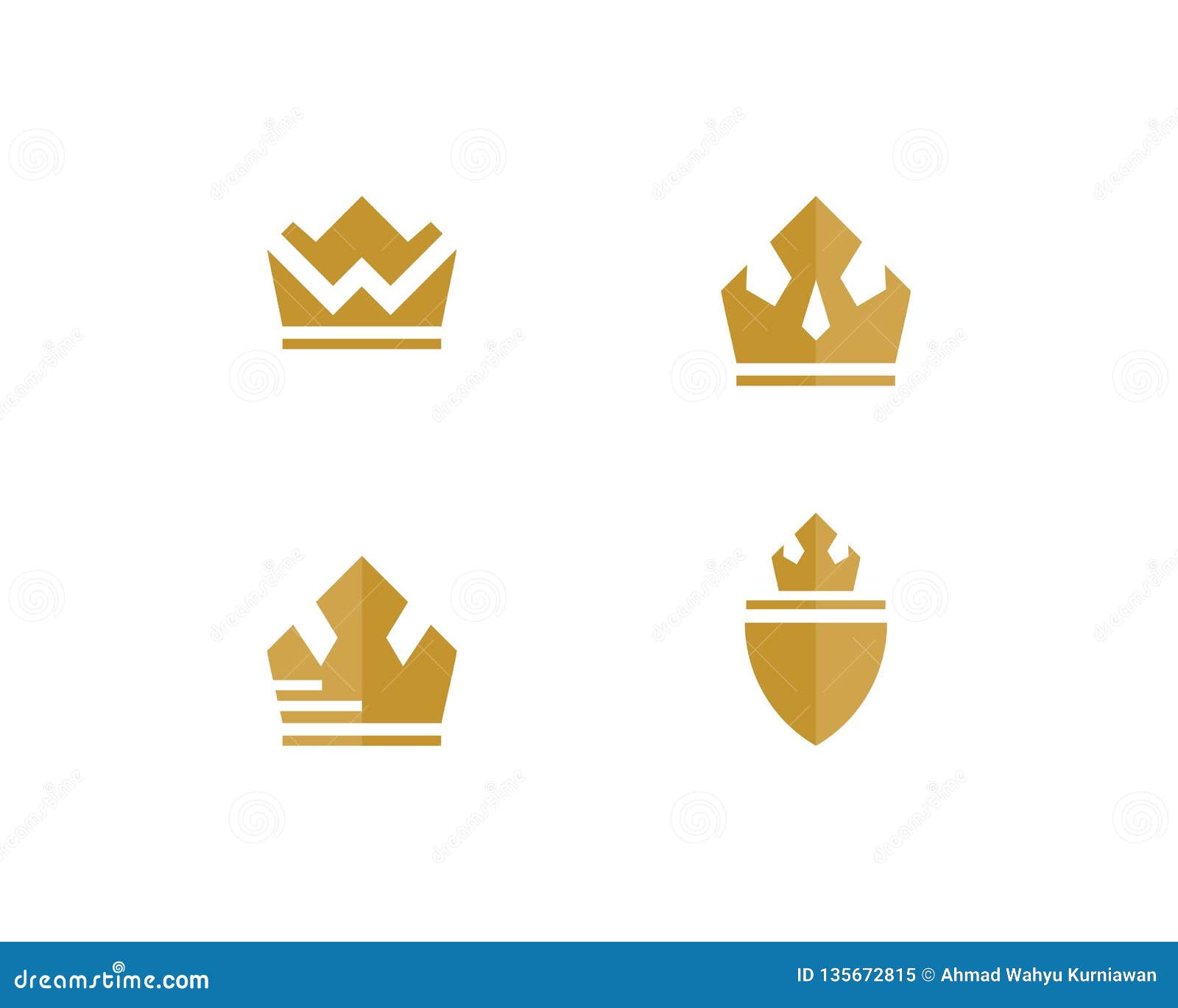 Crown Logo Template stock vector. Illustration of logo - 135672815
