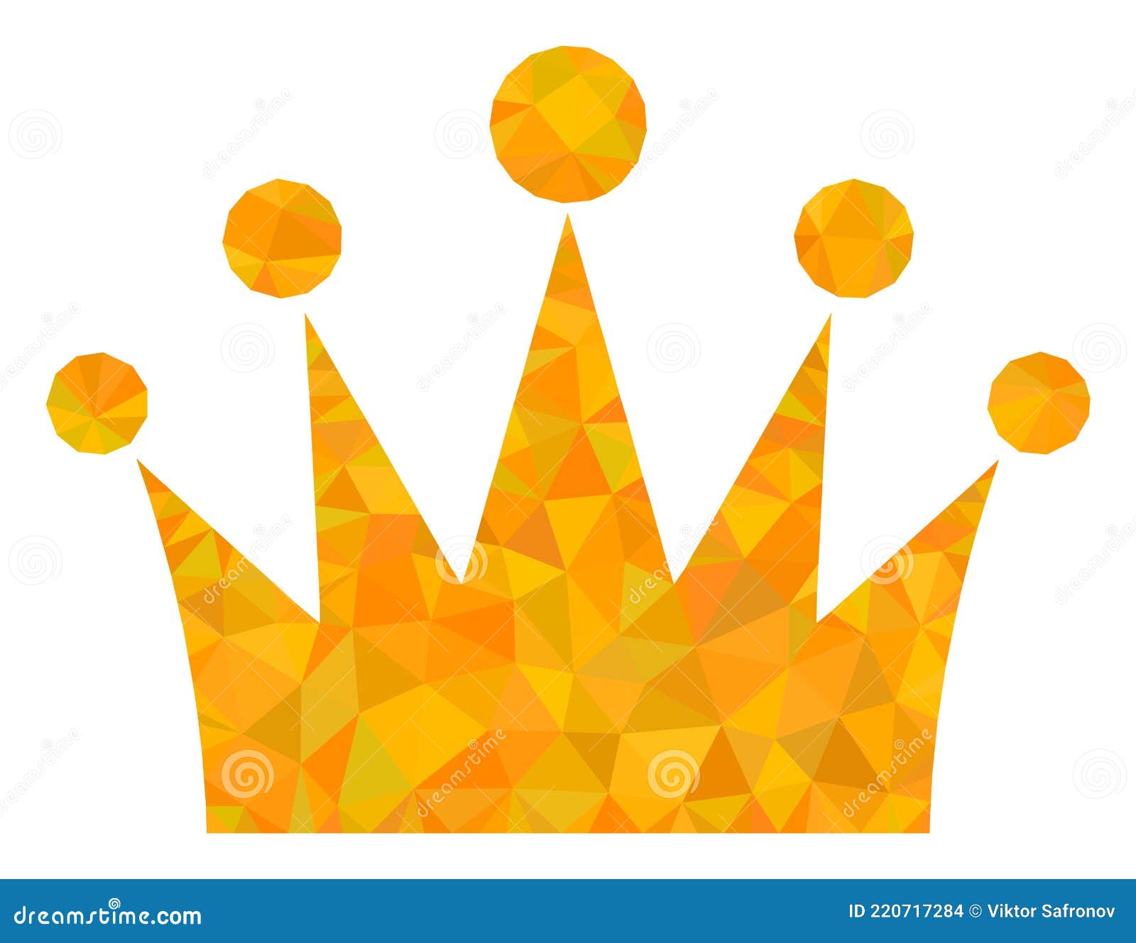 Crown Lowpoly Icon stock vector. Illustration of king - 220717284