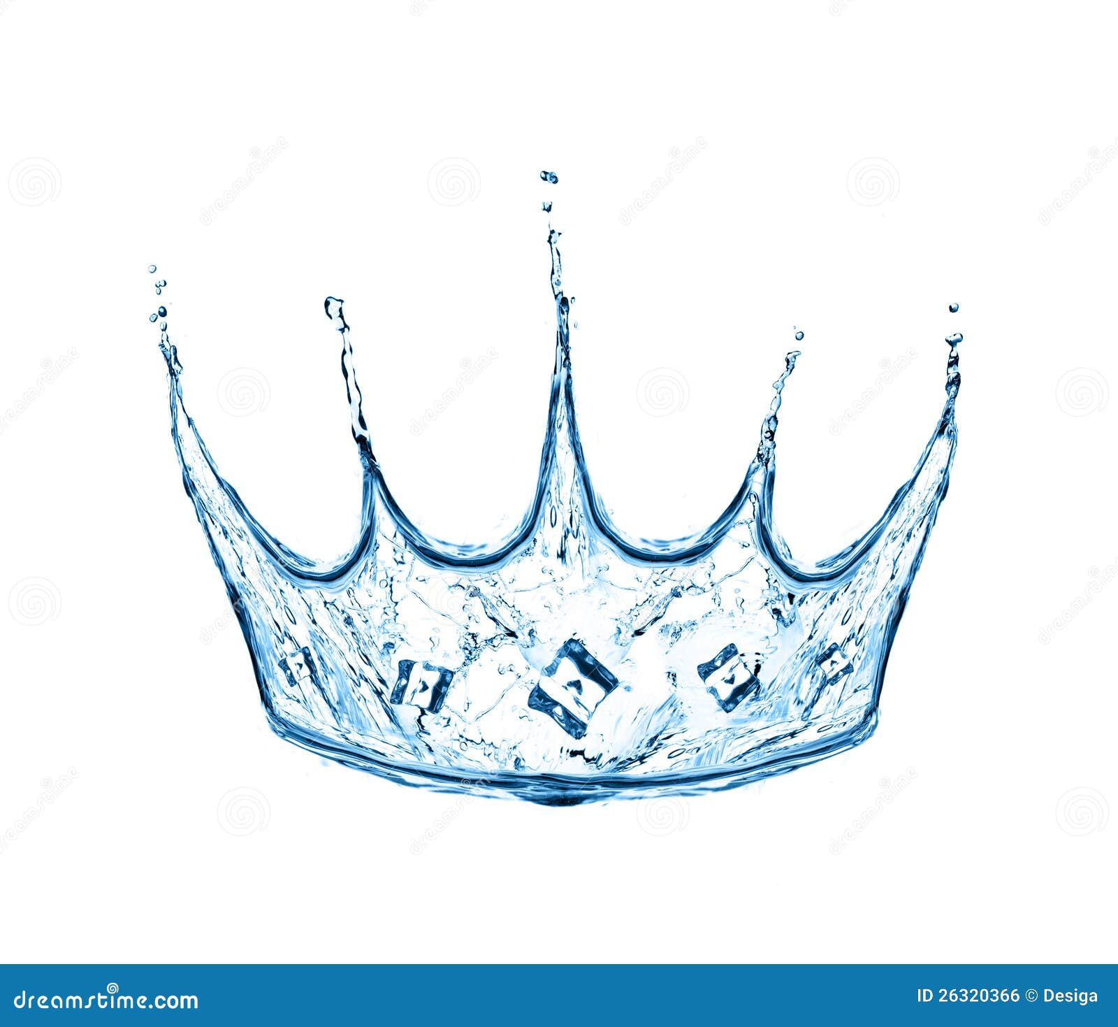 Crown Made from Water Splash Stock Photo - Image of pattern, clean ...