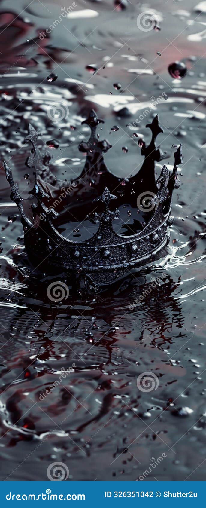 A Crown Melting Into A Puddle Symbolizing The Dissolution Of Authority ...