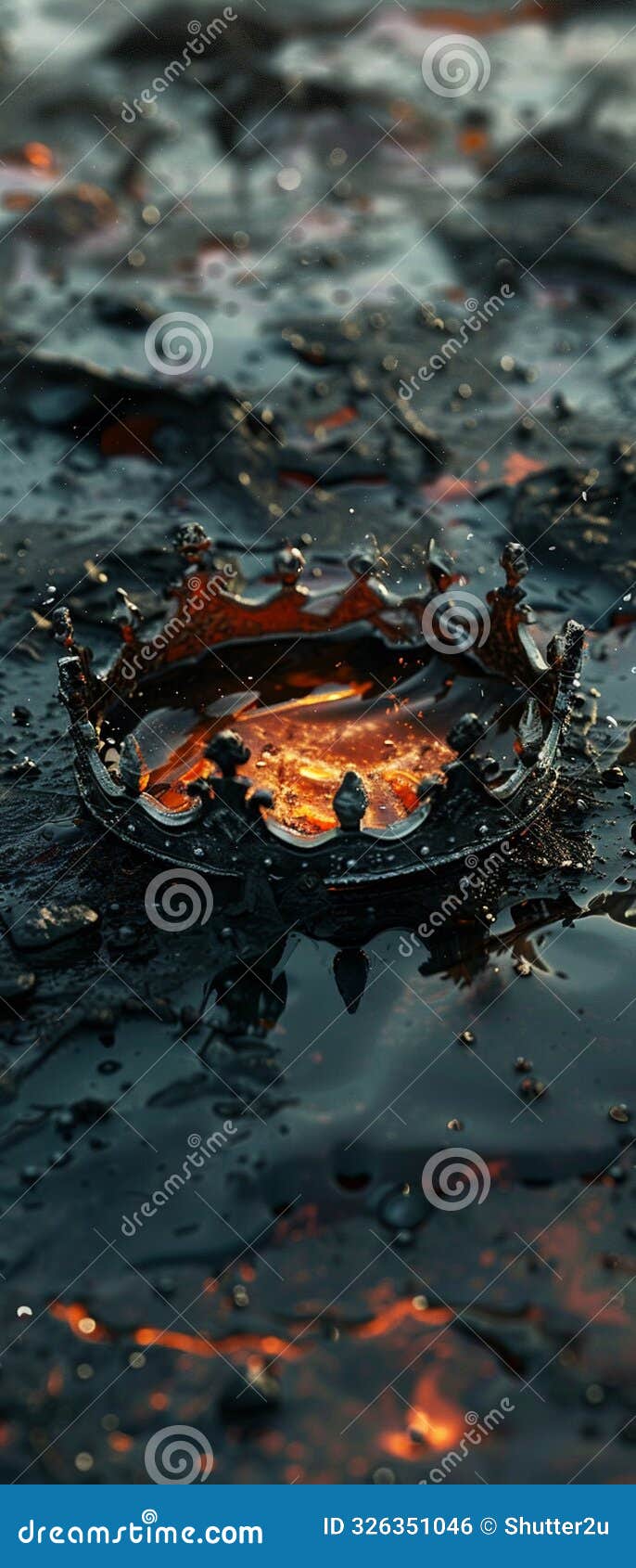 A Crown Melting into a Puddle Symbolizing the Dissolution of Authority ...