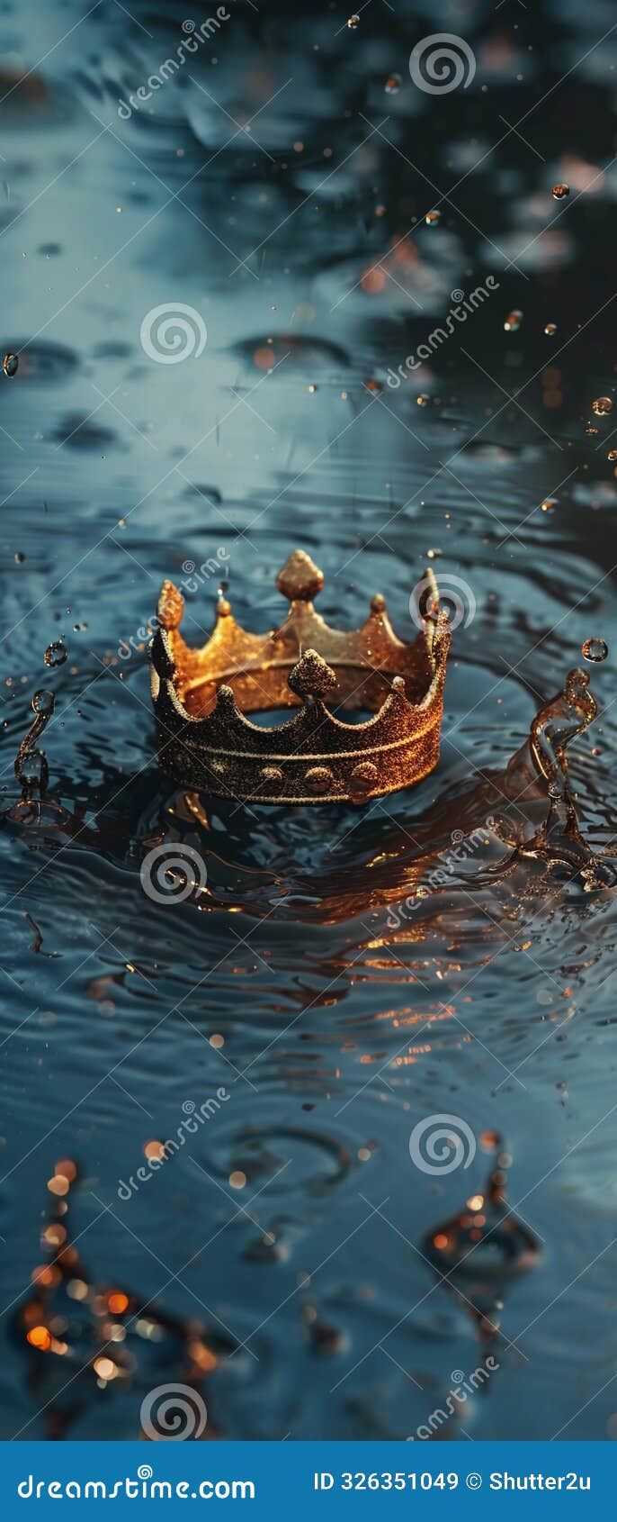A Crown Melting into a Puddle Symbolizing the Dissolution of Authority ...