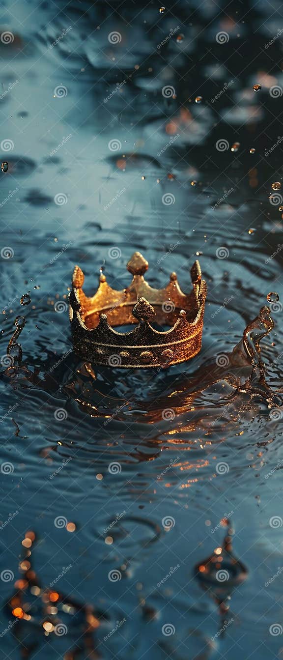 A Crown Melting into a Puddle Symbolizing the Dissolution of Authority ...