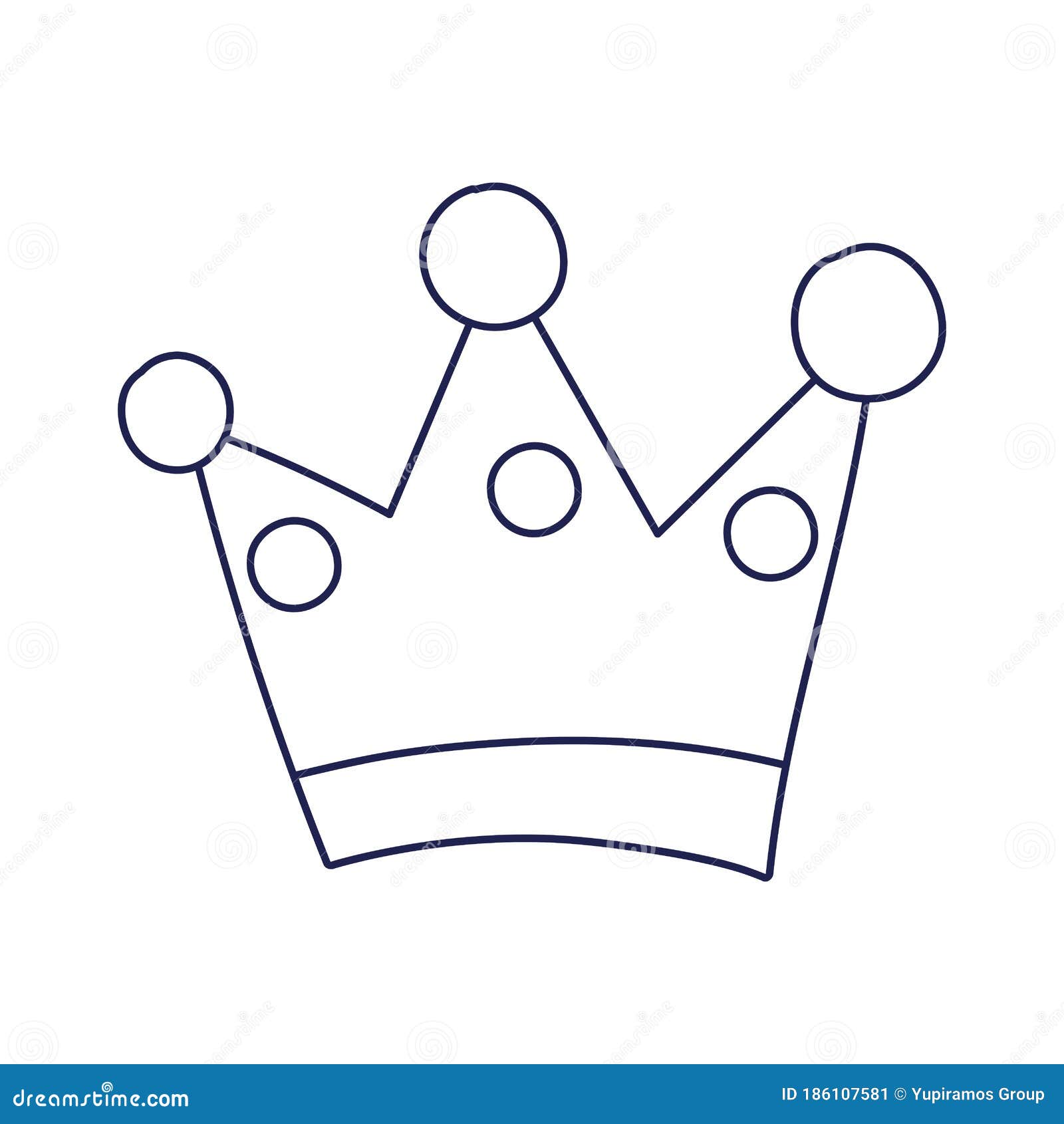 Crown Monarchy Royal Hierarchy King Queen Isolated Design Icon Stock ...