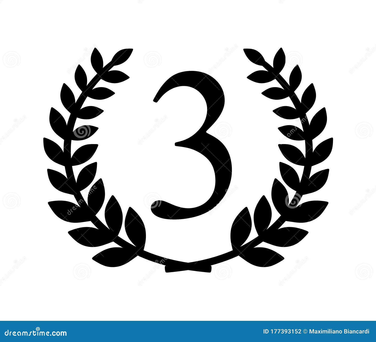 Crown Number of Laurel stock illustration. Illustration of crown ...