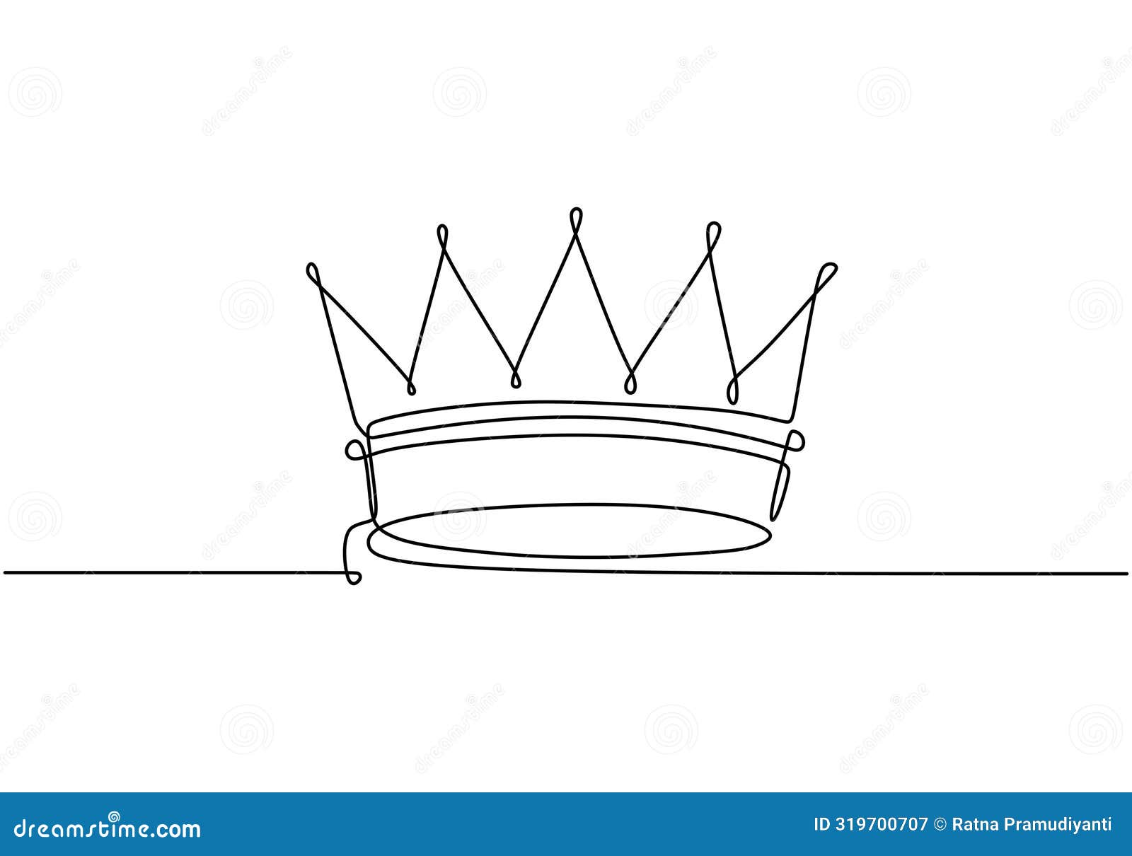 Crown one line drawing stock vector. Illustration of king - 319700707