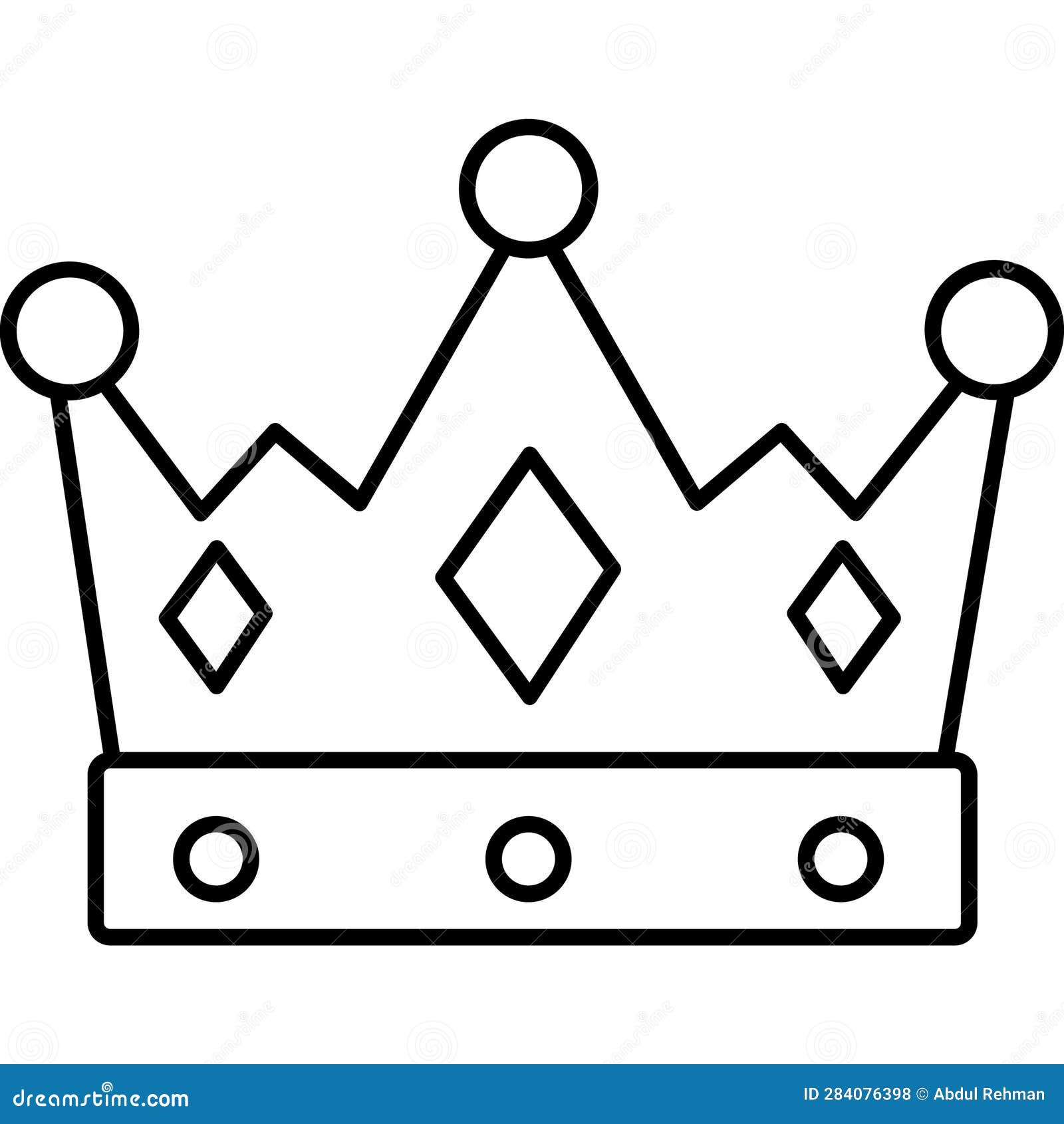 Crown Outline Vector Icon that Can Easily Edit or Modify. Stock Vector ...