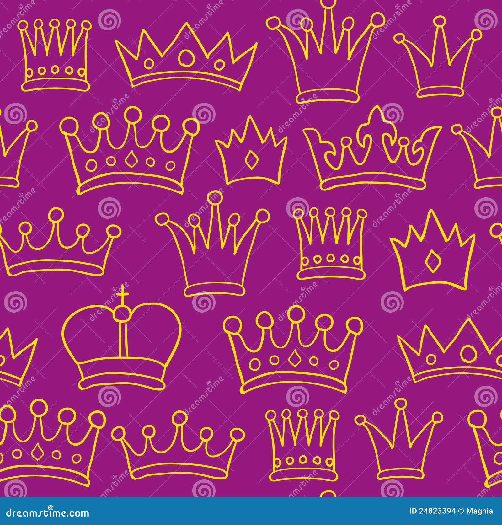 Crown pattern stock vector. Illustration of design, gold - 24823394