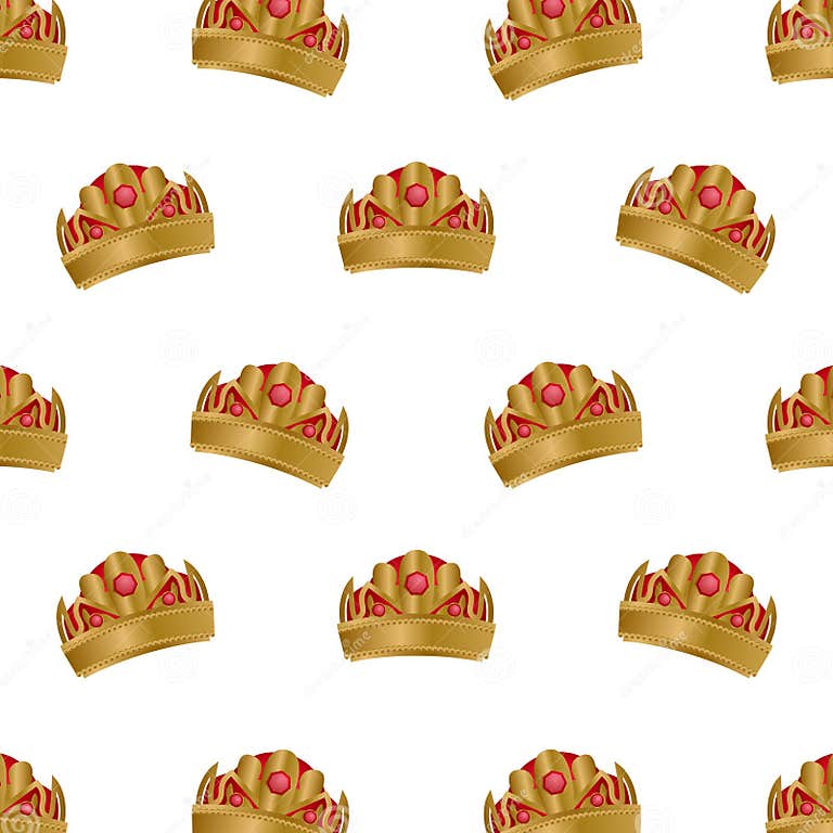 Crown Pattern Background Wallpaper Vector Illustration Stock Vector ...