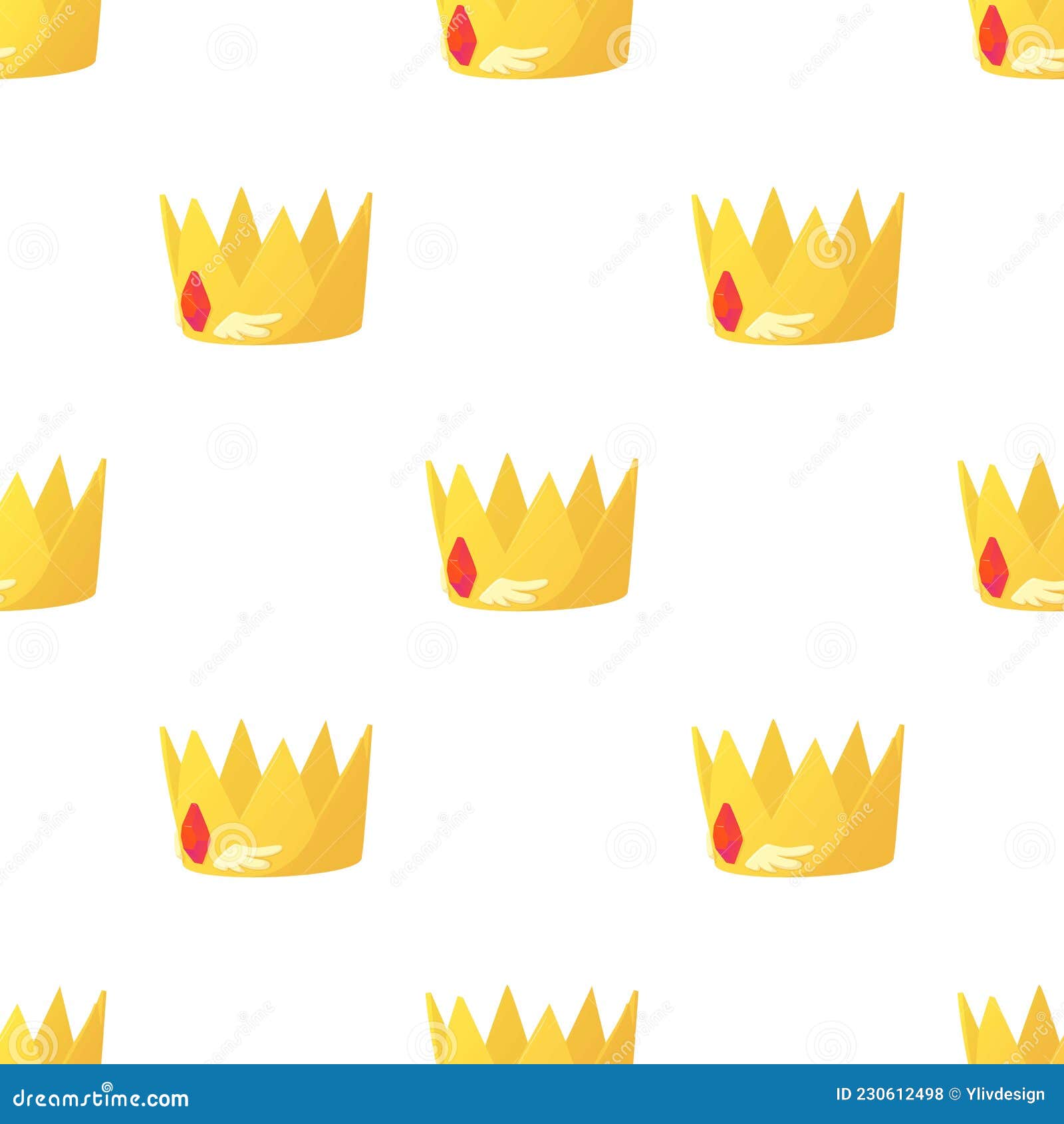 Crown Pattern Seamless Vector Stock Illustration - Illustration of ...