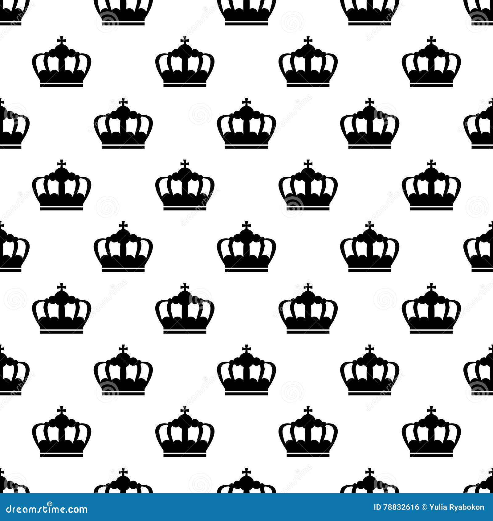 Crown pattern seamless stock vector. Illustration of fairytale - 78832616