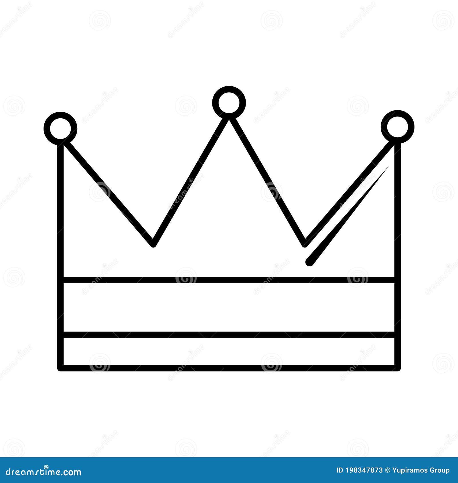 Crown Pop Art Comic Style, Line Icon Stock Vector - Illustration of ...