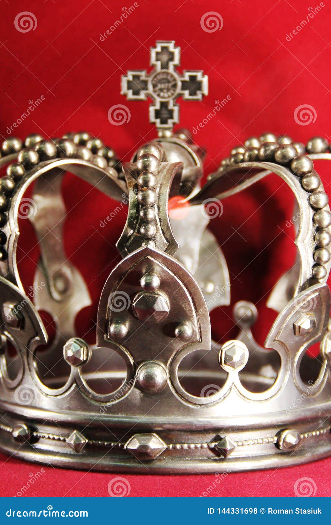 Crown on a red background stock photo. Image of light - 144331698