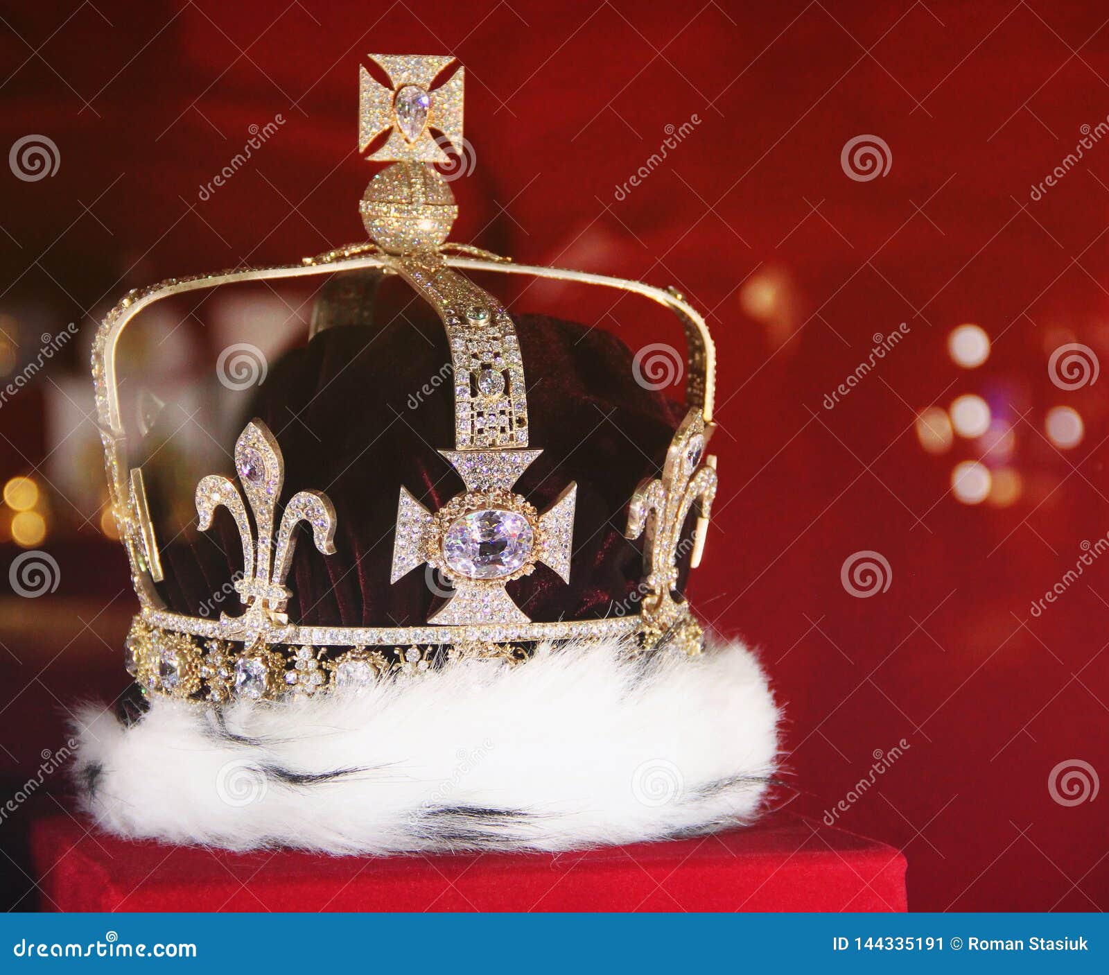 Crown on a red background stock image. Image of coronation - 144335191