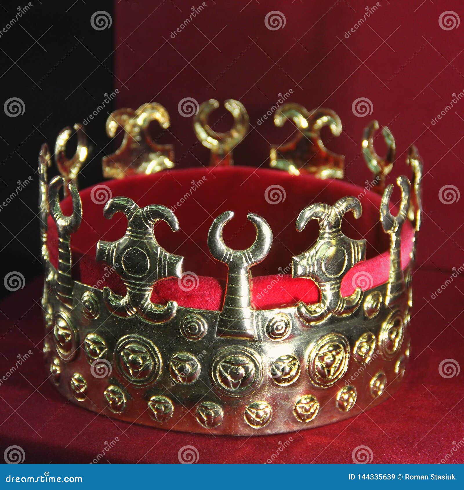 Crown on a red background stock image. Image of fairytale - 144335639