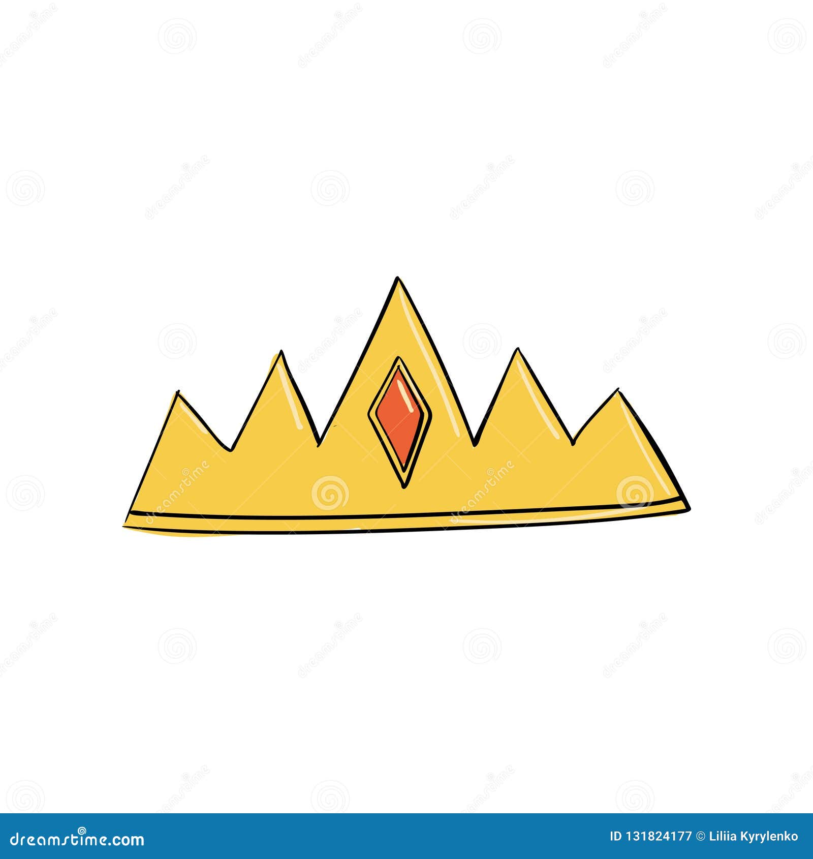 Crown with Rhombic Ruby . a Symbol of Authority. Headpiece of the King ...