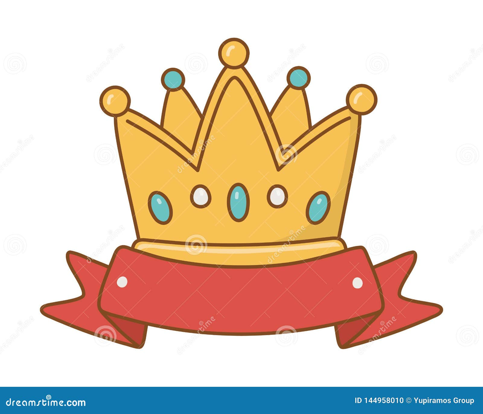 Crown with ribbon stock vector. Illustration of royalty - 144958010